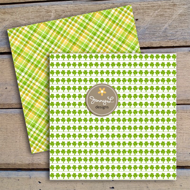 St. Patrick's Day Digital Papers, Clover Clipart, Shamrock, Clover ...