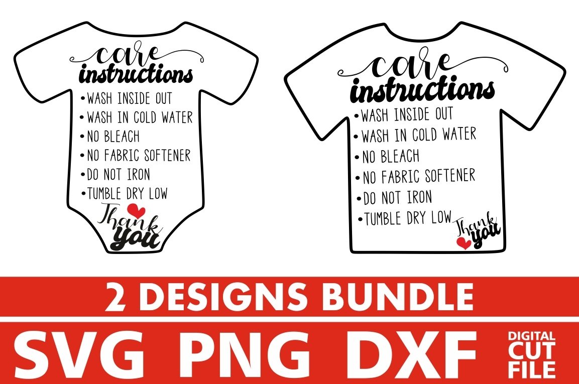 2x T Shirt Care Instructions Svg Care Card Instruction Svg 576124 