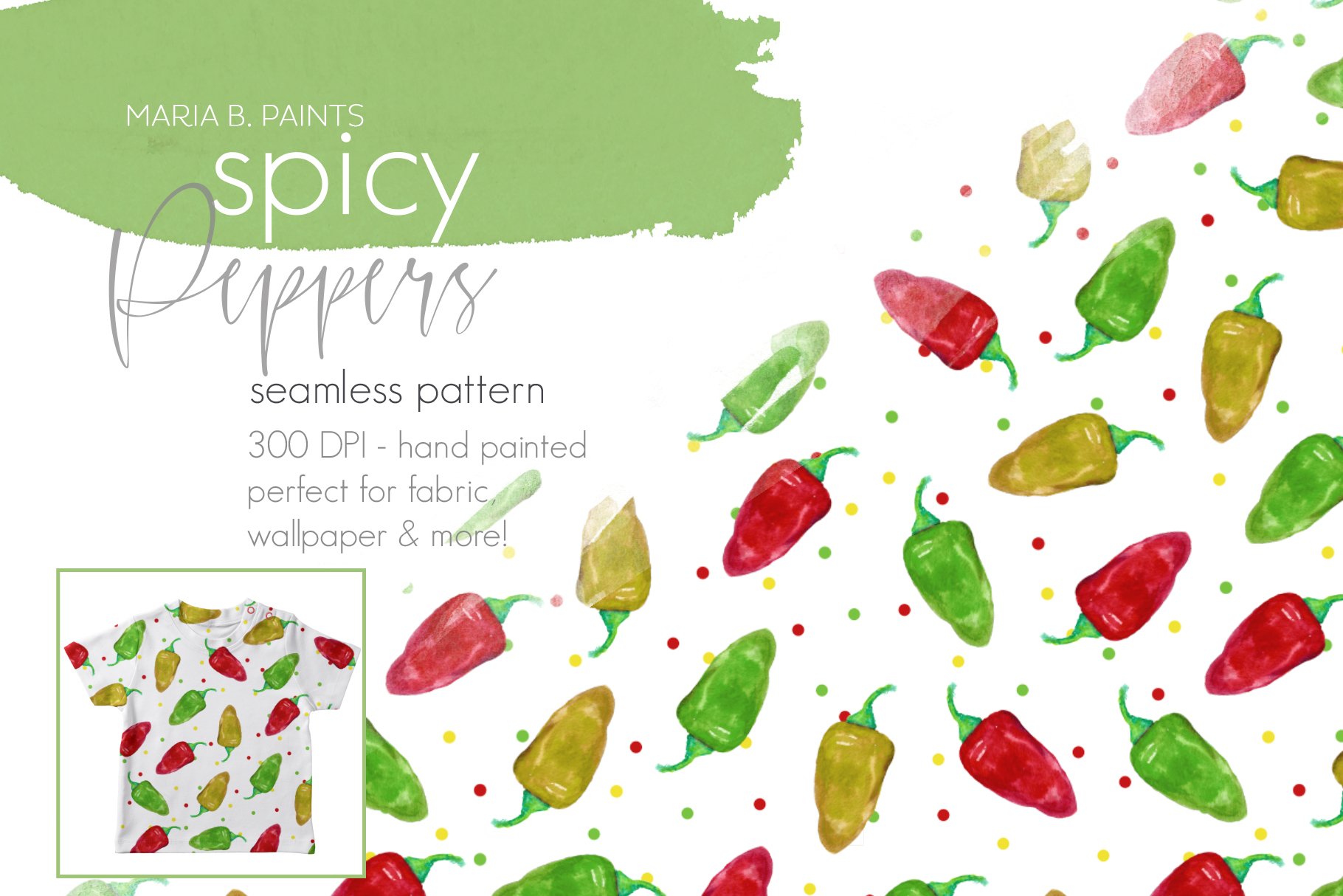 Spicy Pepper Seamless Pattern Design (200607) | Patterns | Design Bundles
