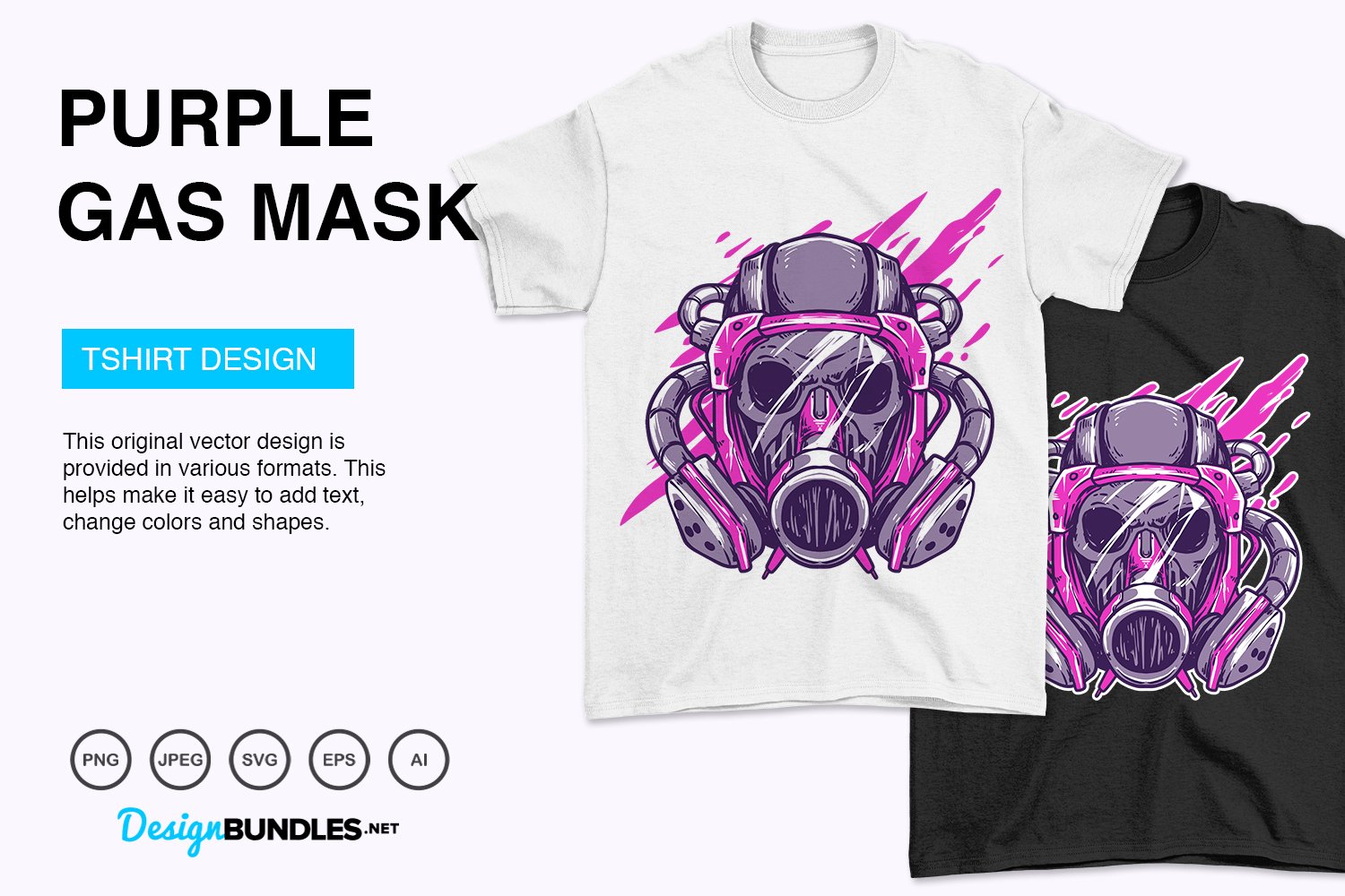 Purple Gas Mask Vector Illustration