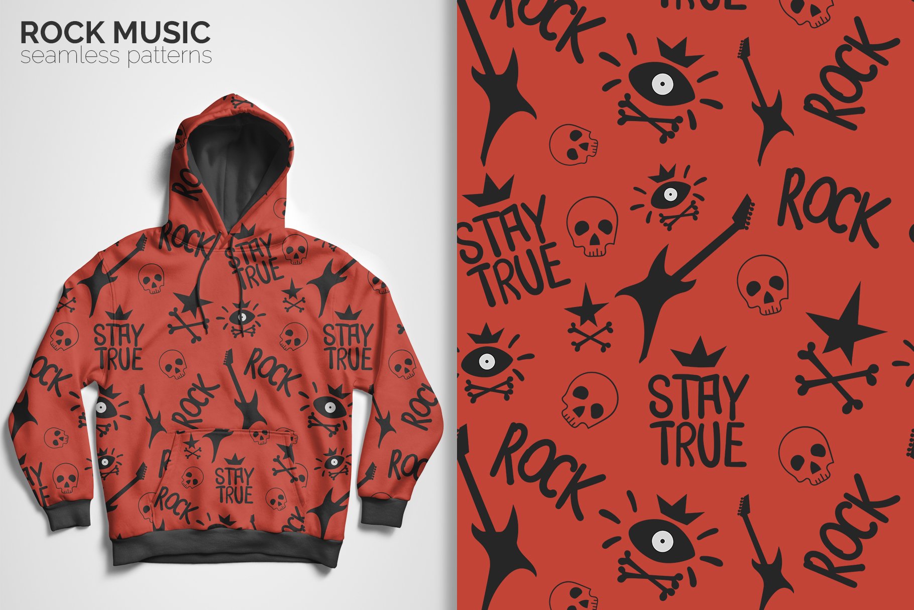 Rock Music Seamless Patterns (391184) | Patterns | Design Bundles