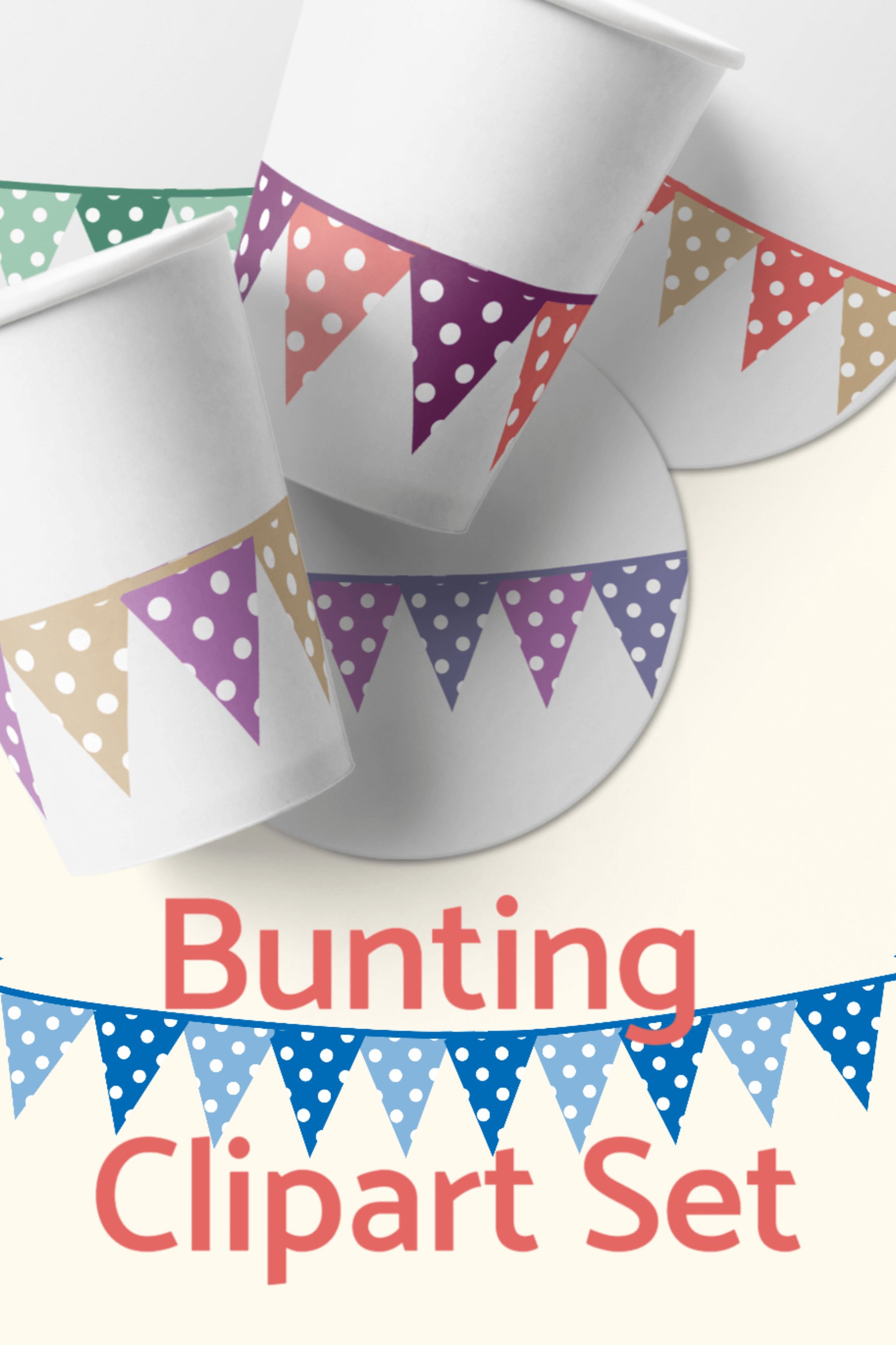 Bunting Flags Clipart Set PNG Files Download