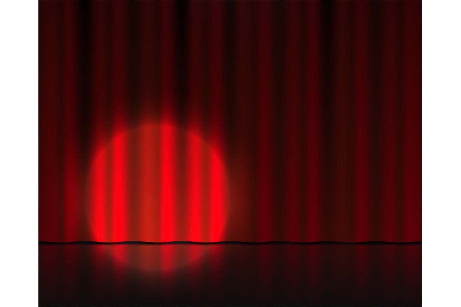 Realistic theater stage. Red curtains and spotlight. Circus (1426256 ...