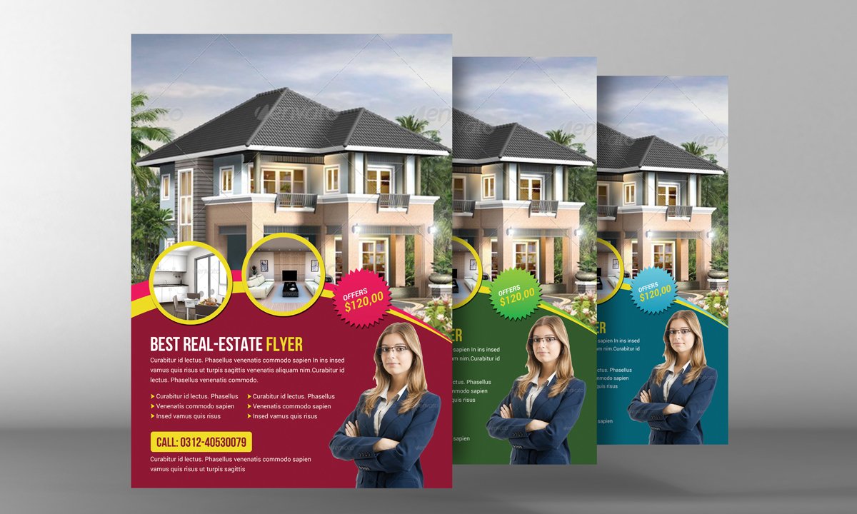 Modern Real Estate Flyer (439555) | Flyers | Design Bundles