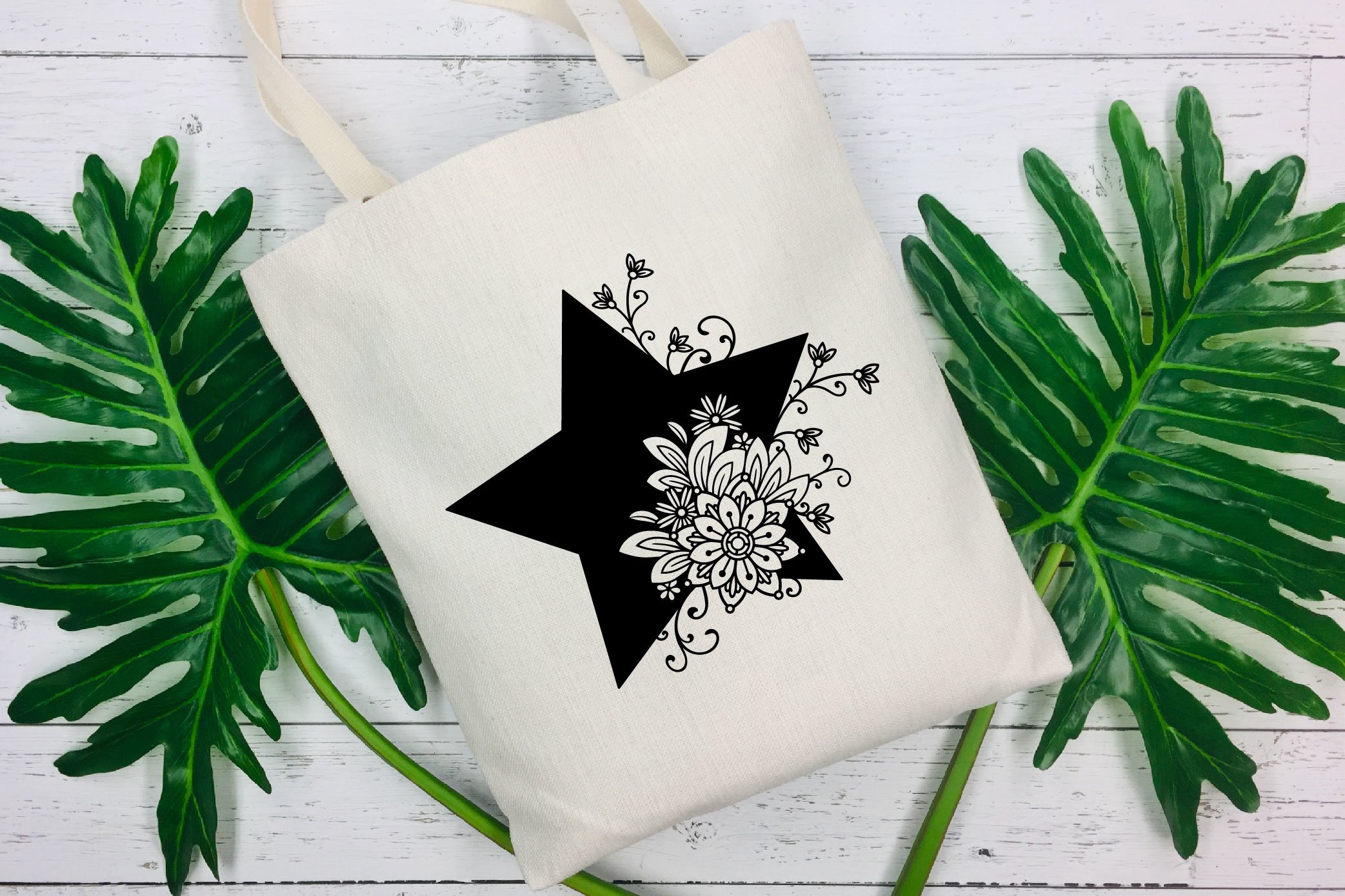 Celestial SVG | Floral Star SVG with Flowers (1127101) | Paper Cutting ...