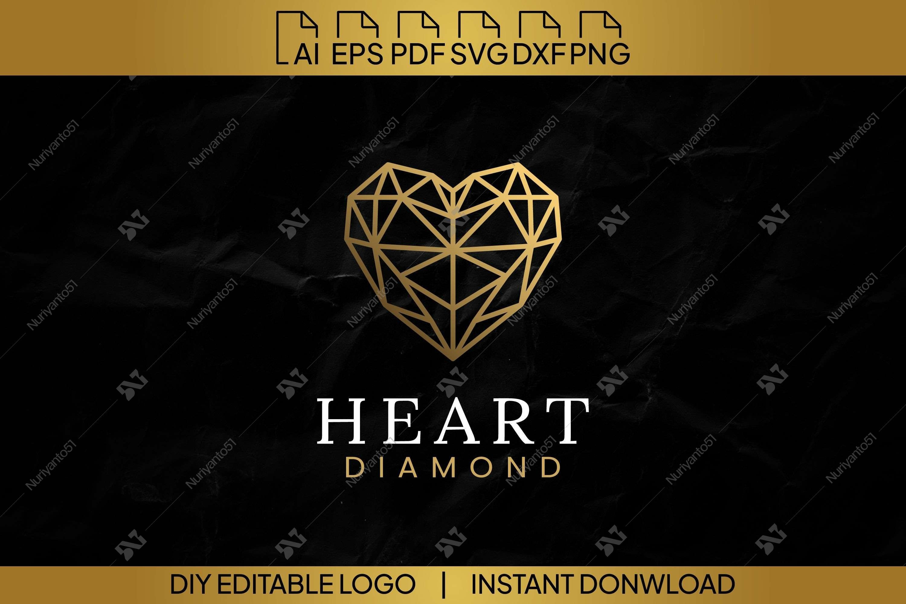 Heart Diamond Logo Jewelry Heart Diamond Logo Logo Maker | BrandCrowd
