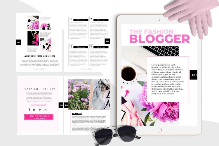 Hot Pink Fashion Canva template Ebook (409736) | Canva Templates ...