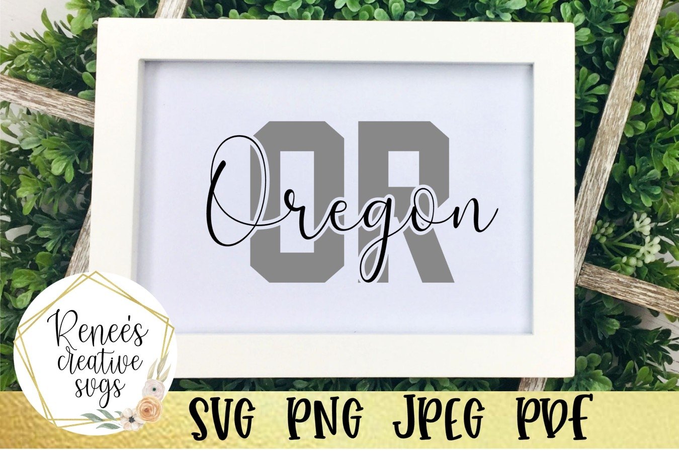 Oregon Initials | State SVG | SVG Cutting file (365057) | SVGs | Design ...