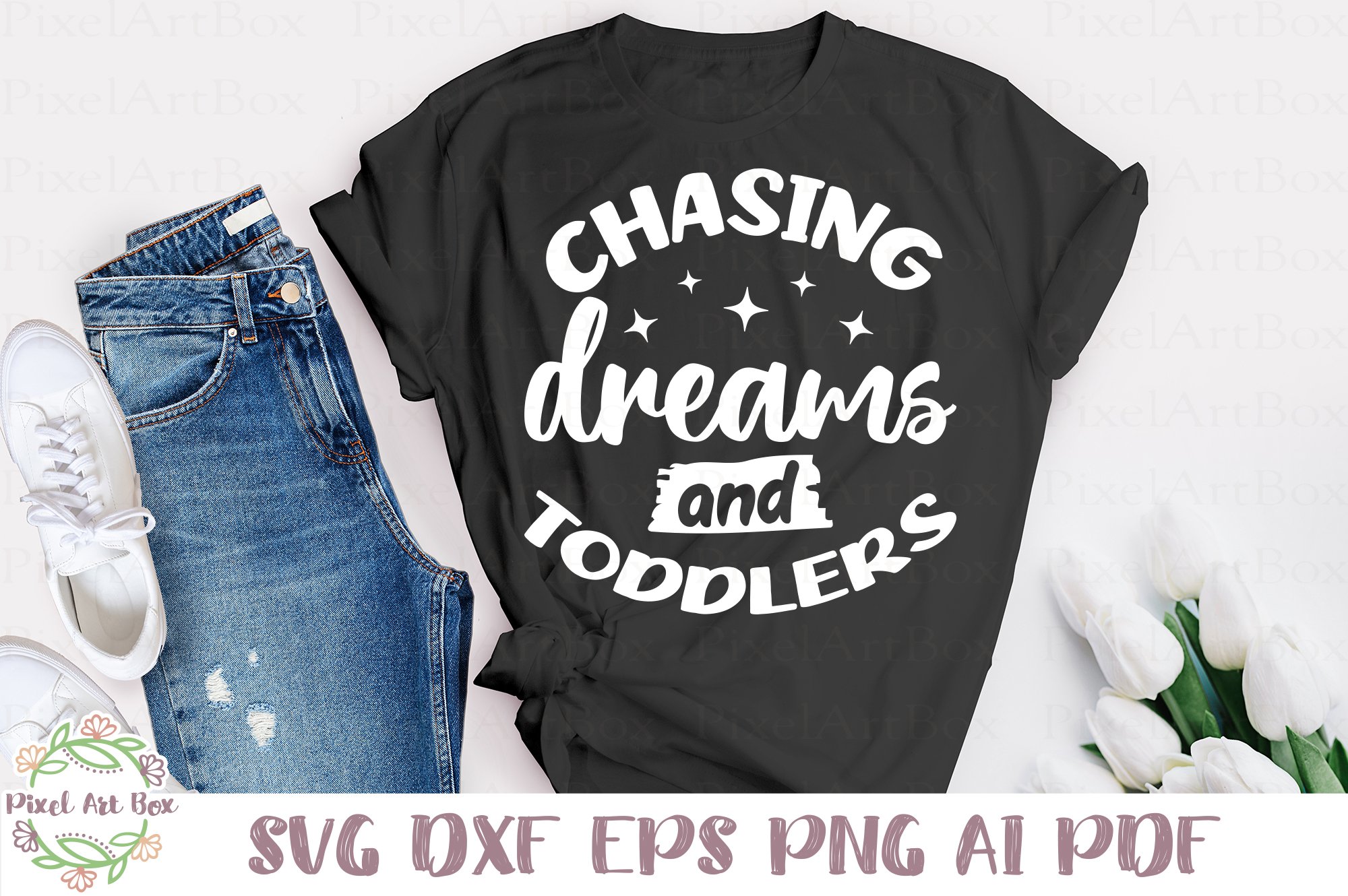 Chasing Dreams And Toddlers SVG Cut File (1318854) | SVGs | Design Bundles