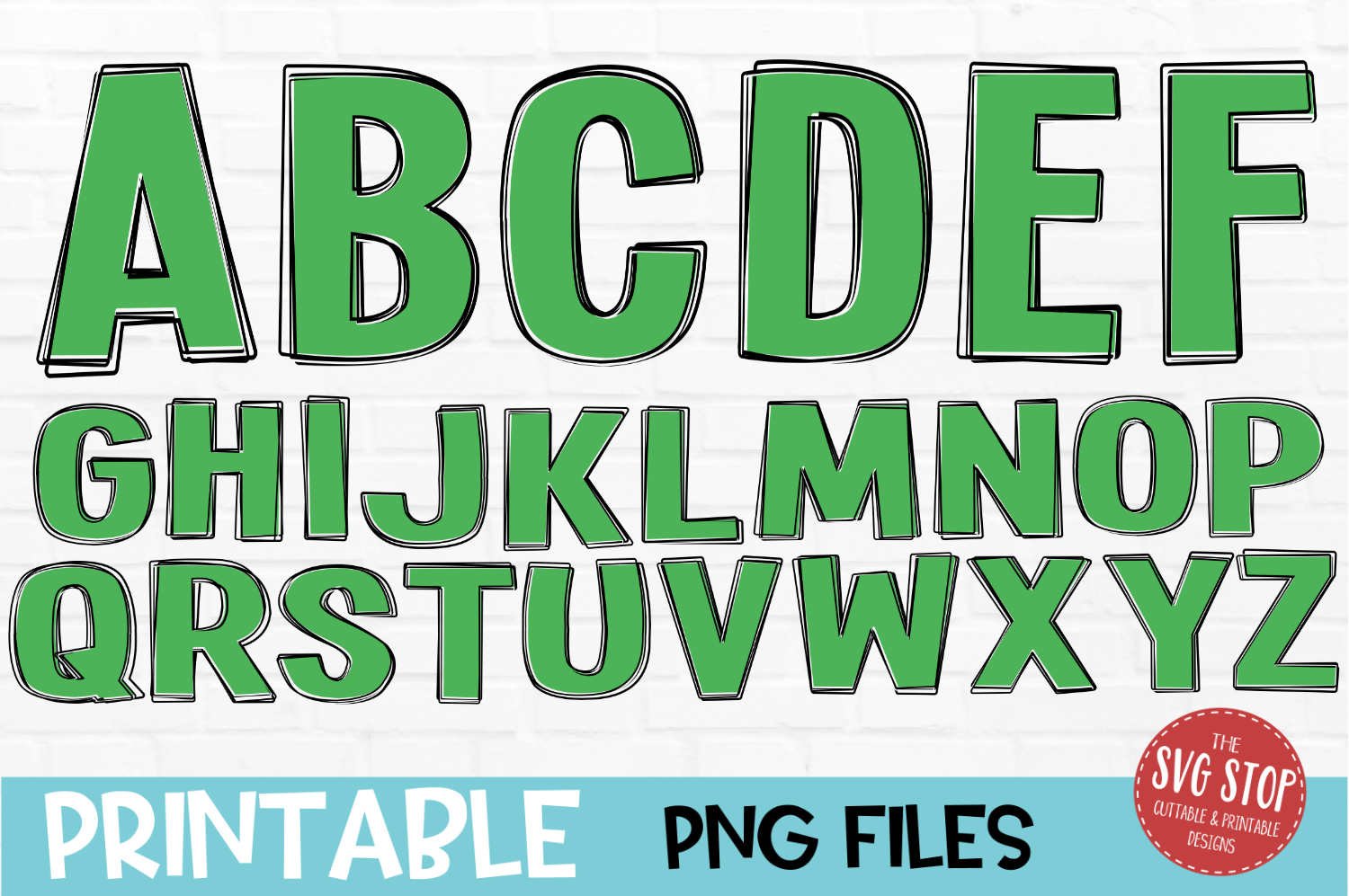 Art & Collectibles Doodle Alphabet Alphabet Font Clipart Png ...