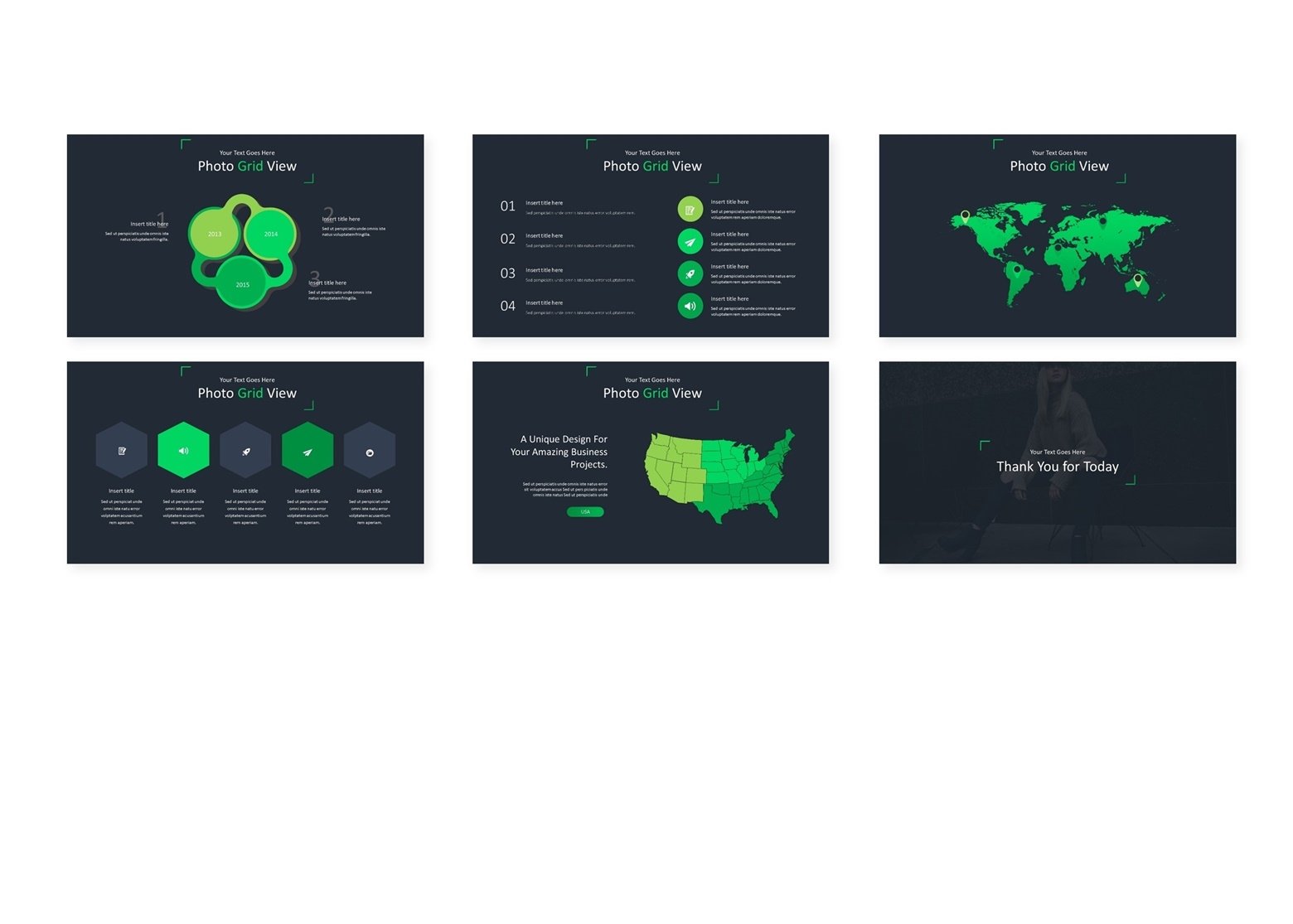 Photo Grid - Powerpoint Template (334111) | Presentation Templates ...