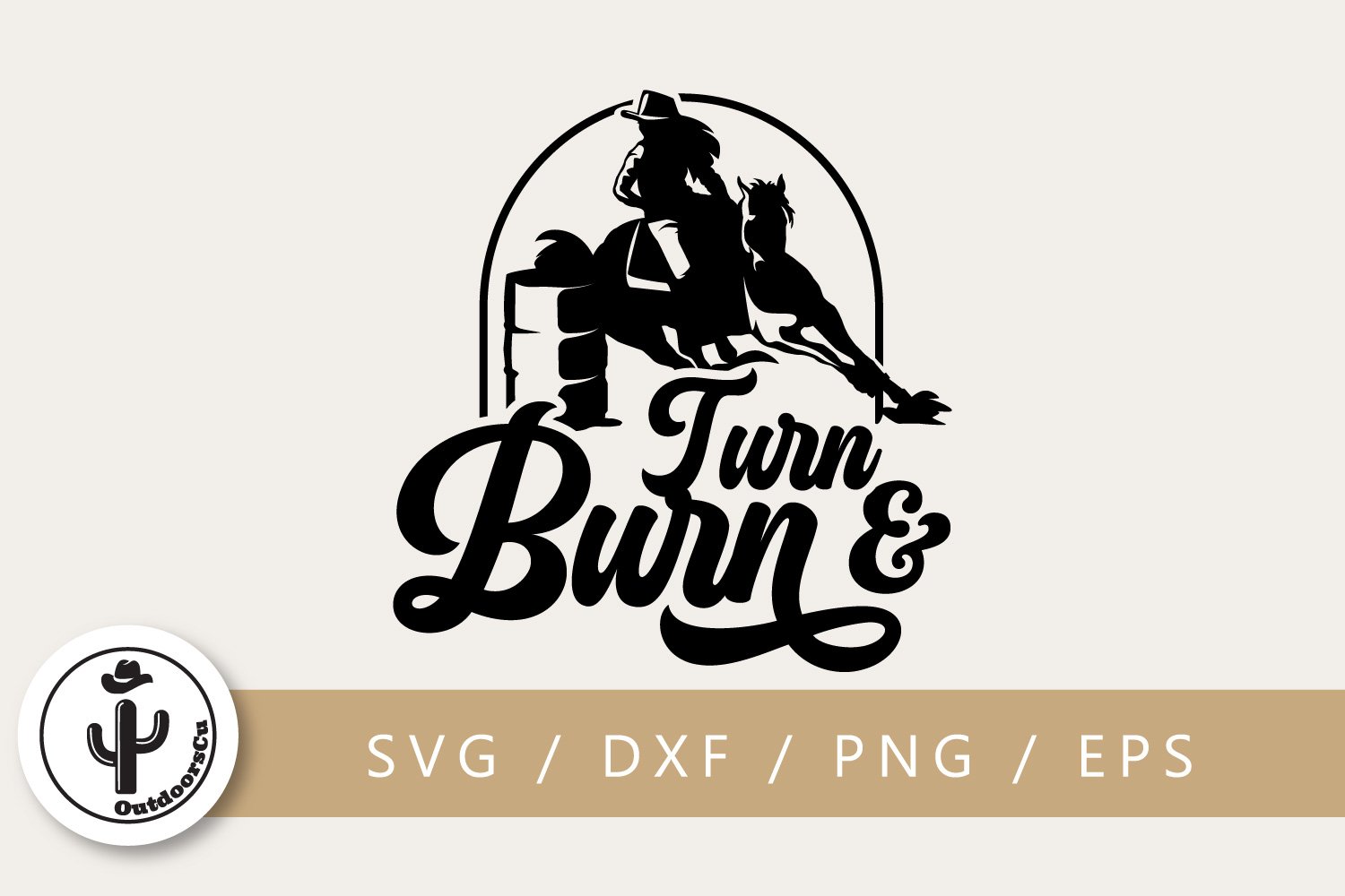 Barrel Racing Logos Turn And Burn