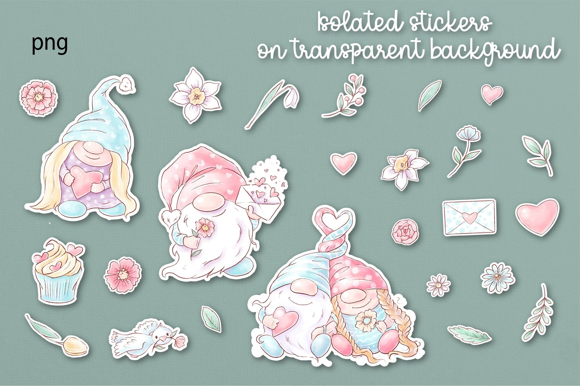 Valentines Day Gnomes Stickers