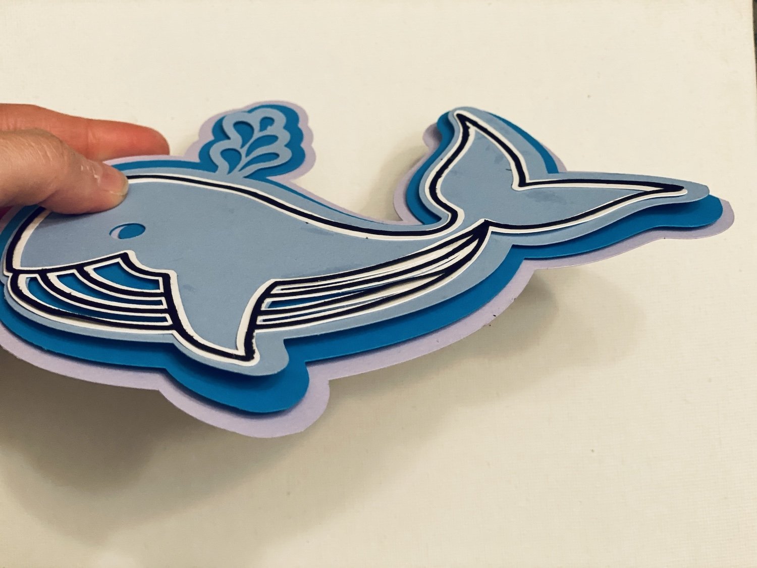 Whale 3D Layered Design