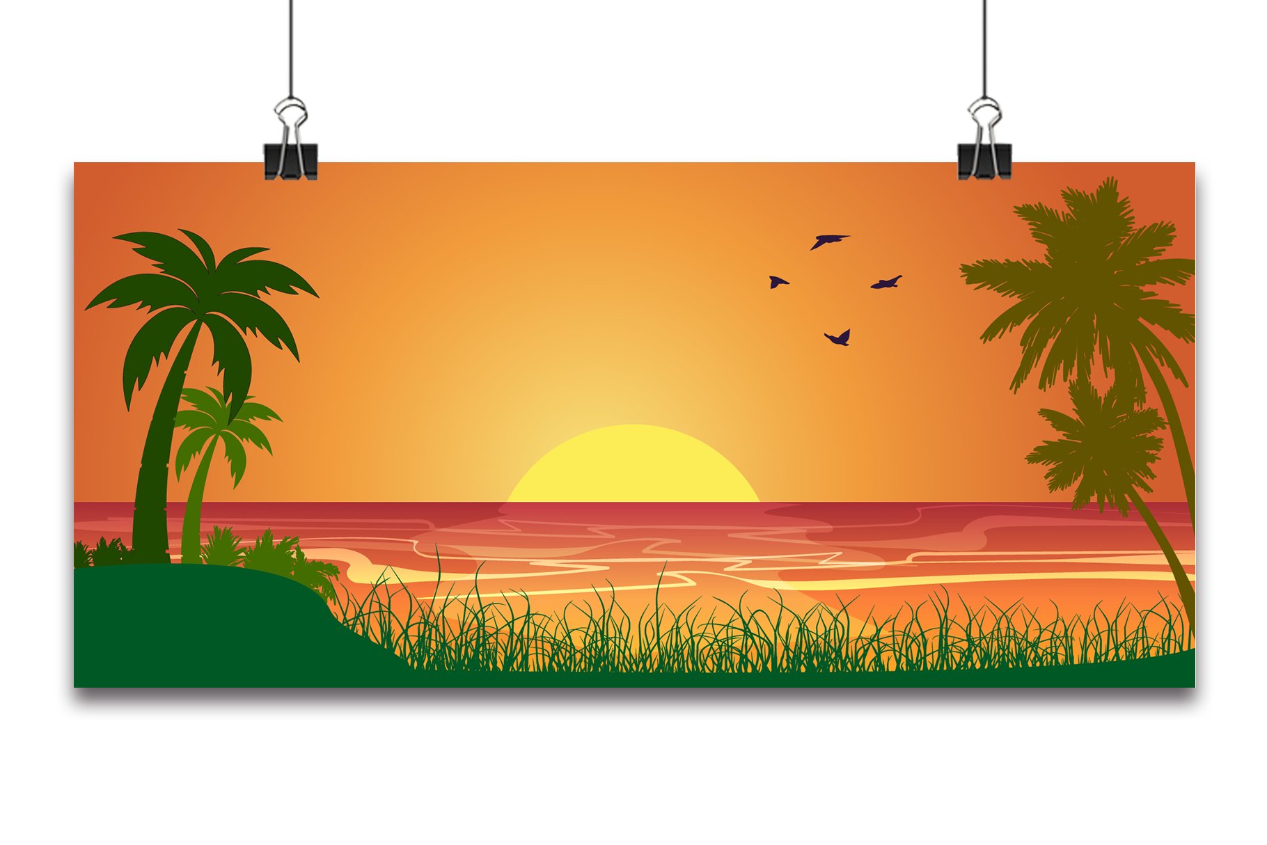 Vector evening sky clouds. Sunset. Background design (820106 ...