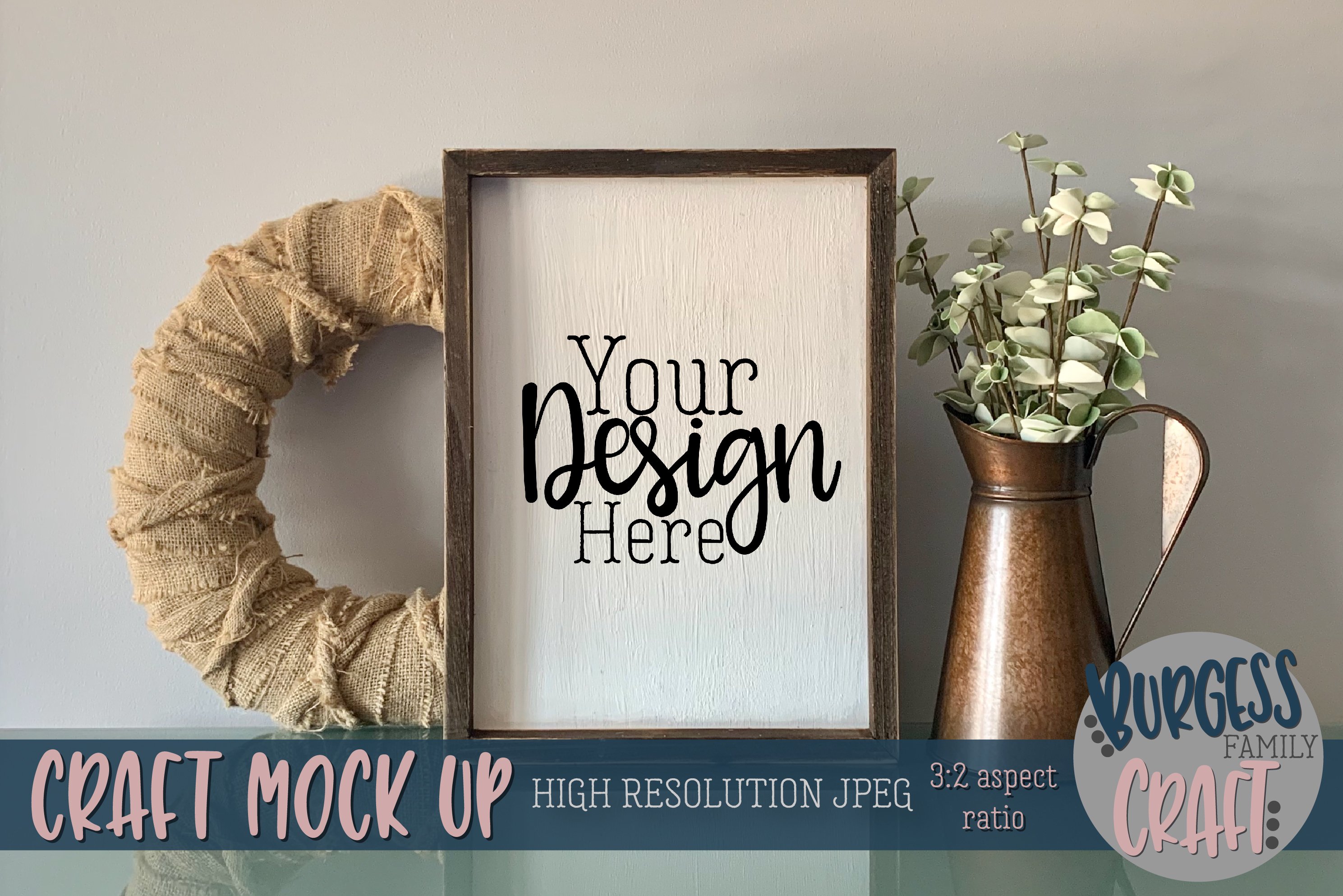 Vertical rustic sign Craft mock up | High Res JPEG (516841) | Craft ...