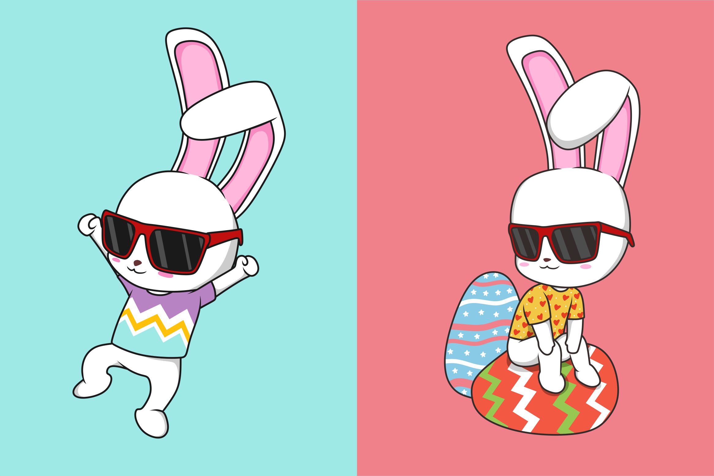 Funkie Bunny - SVG, EPS, DXF, PNG, (225577) | Illustrations | Design ...