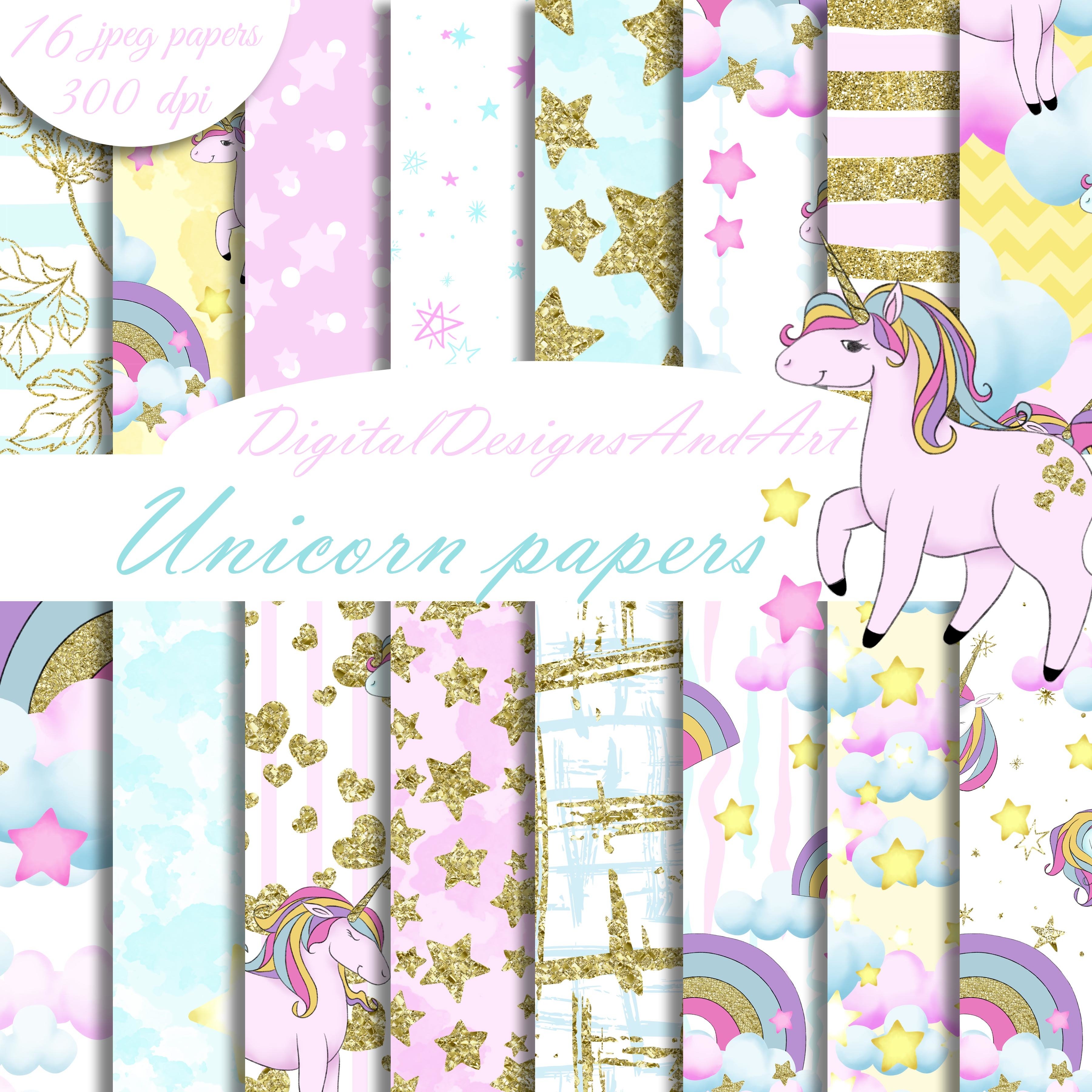 Unicorn patterns (37706) | Patterns | Design Bundles