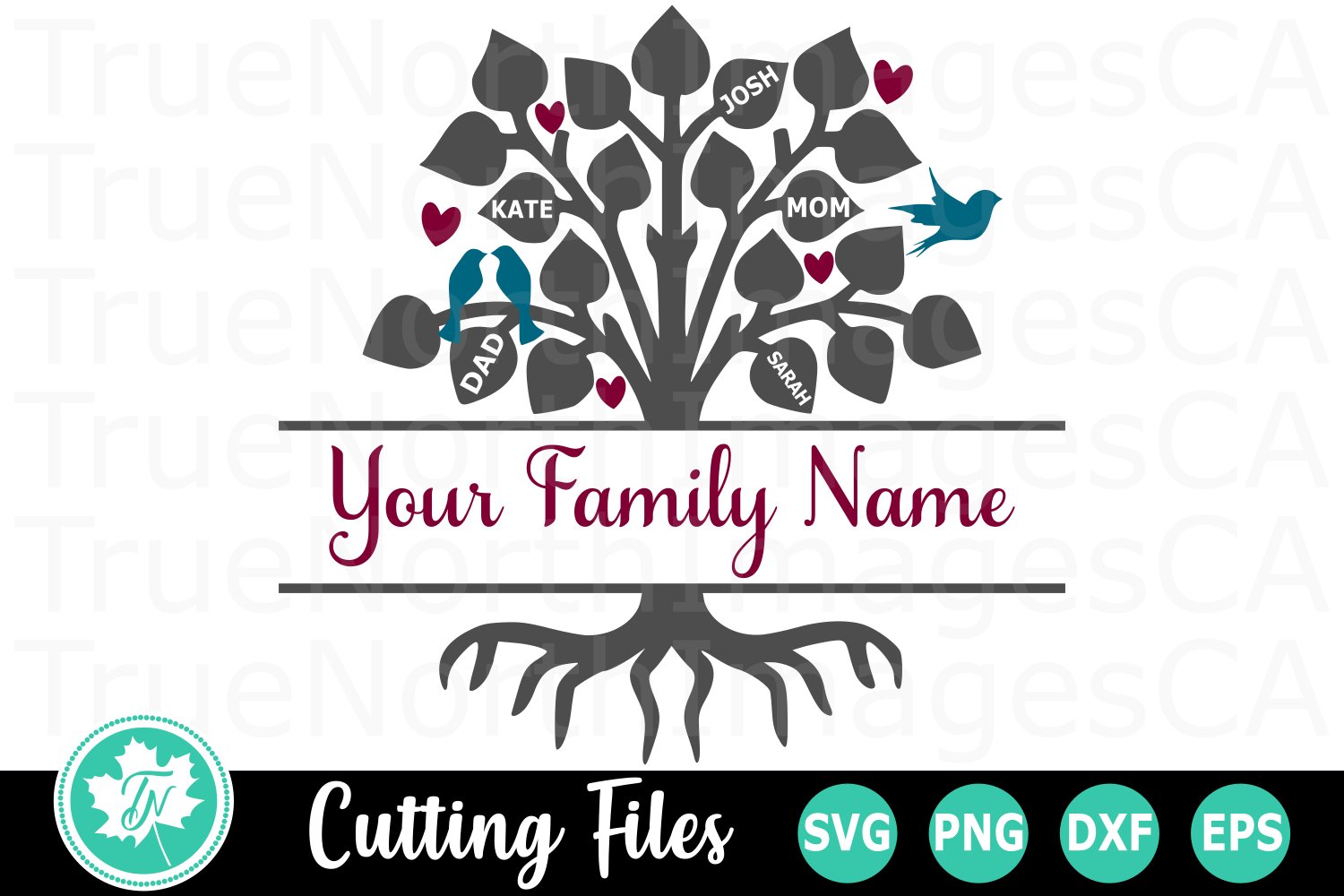 Family Tree - A Family SVG Cut File (218289) | Cut Files | Design Bundles
