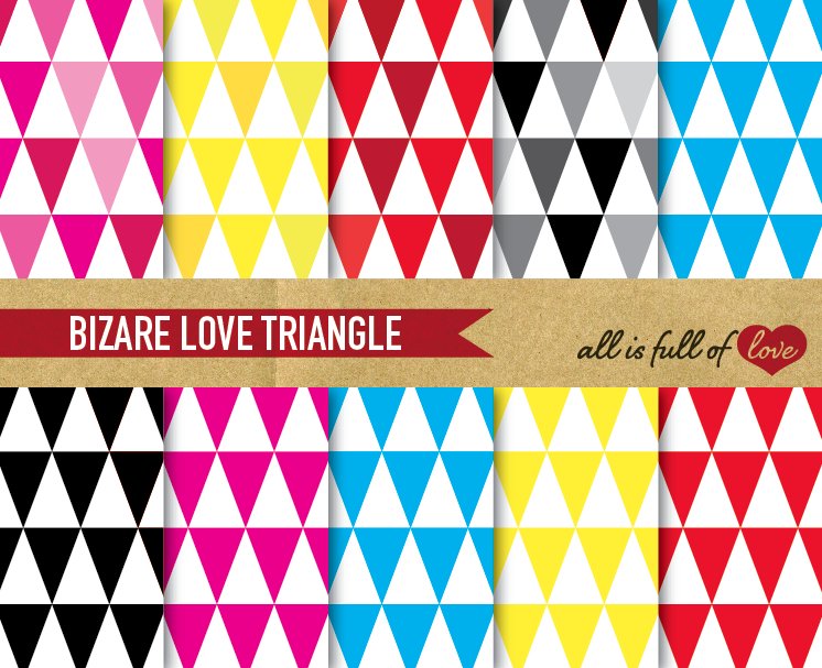 Triangles Pattern Digital Paper, Background Graphics (26101 ...