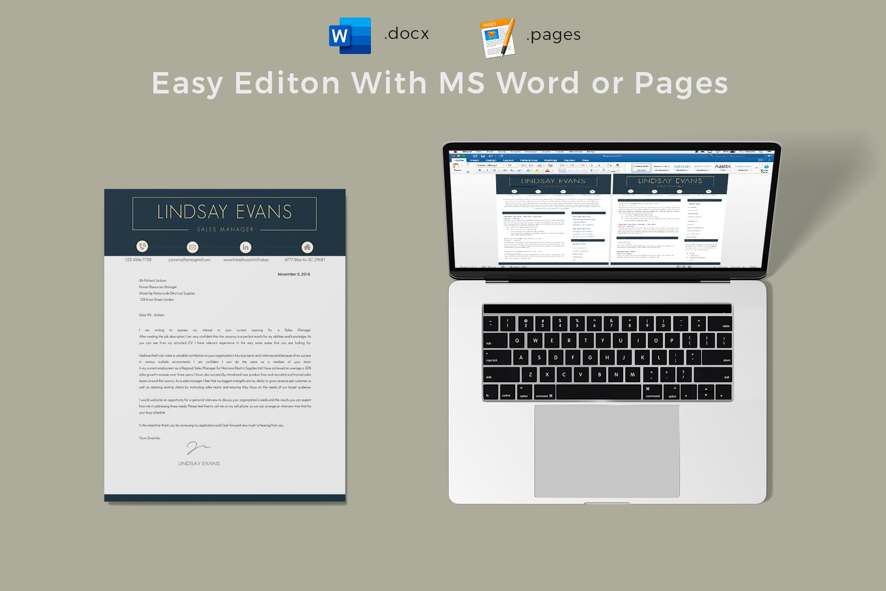 Professional Resume Template Bundle, Cover Letter, Reference (560620 ...