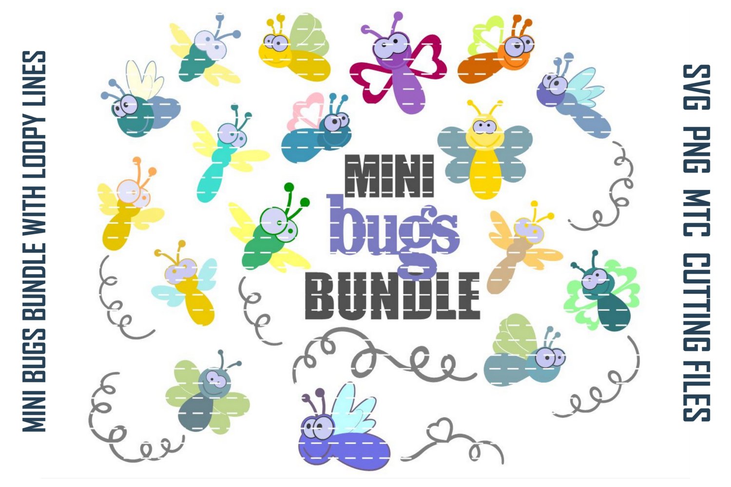 75 Bugs MEGA Bundle with Loopy Lines SVG Cut File Bundle (197431 ...
