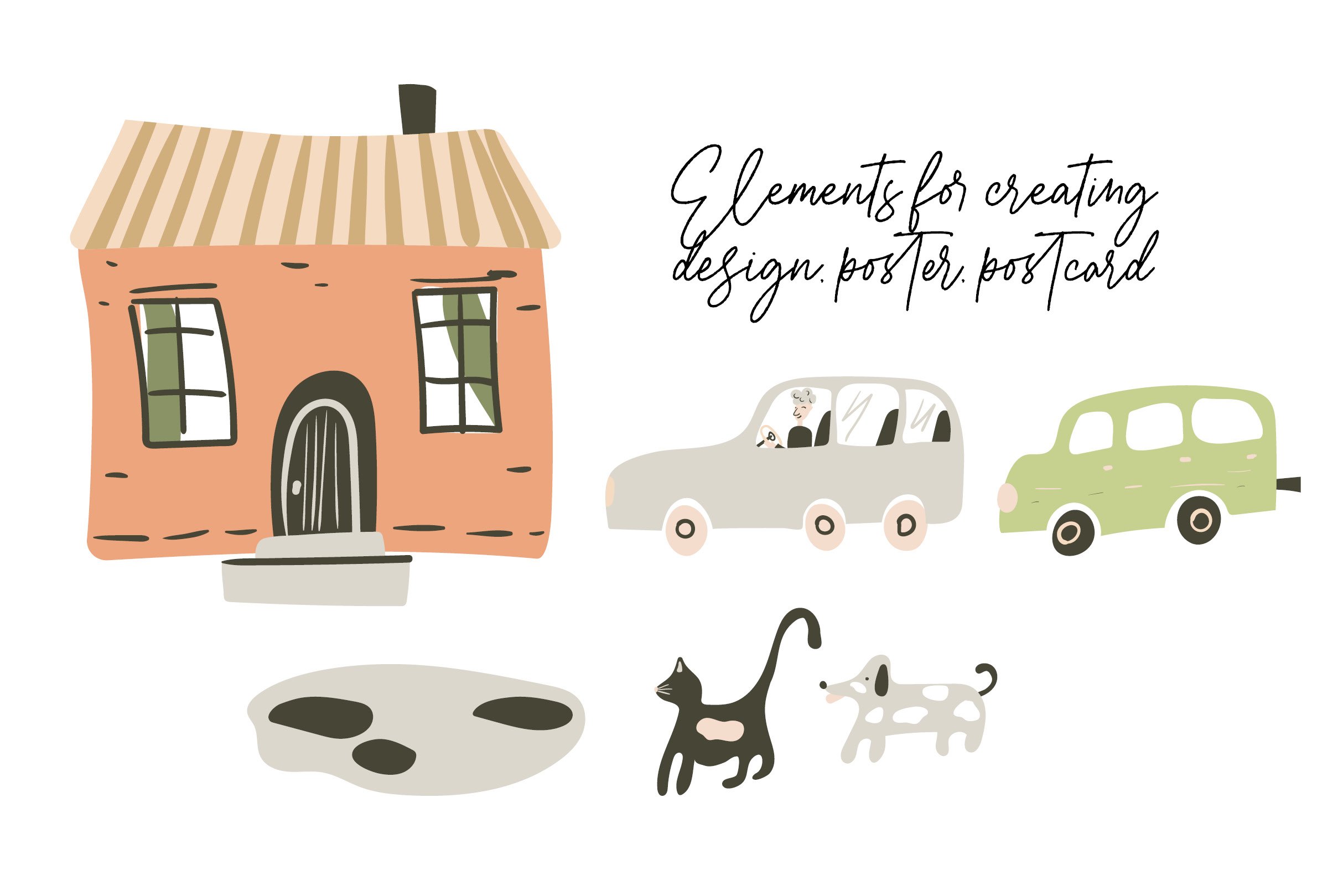 Happy family at home (533530) | Characters | Design Bundles