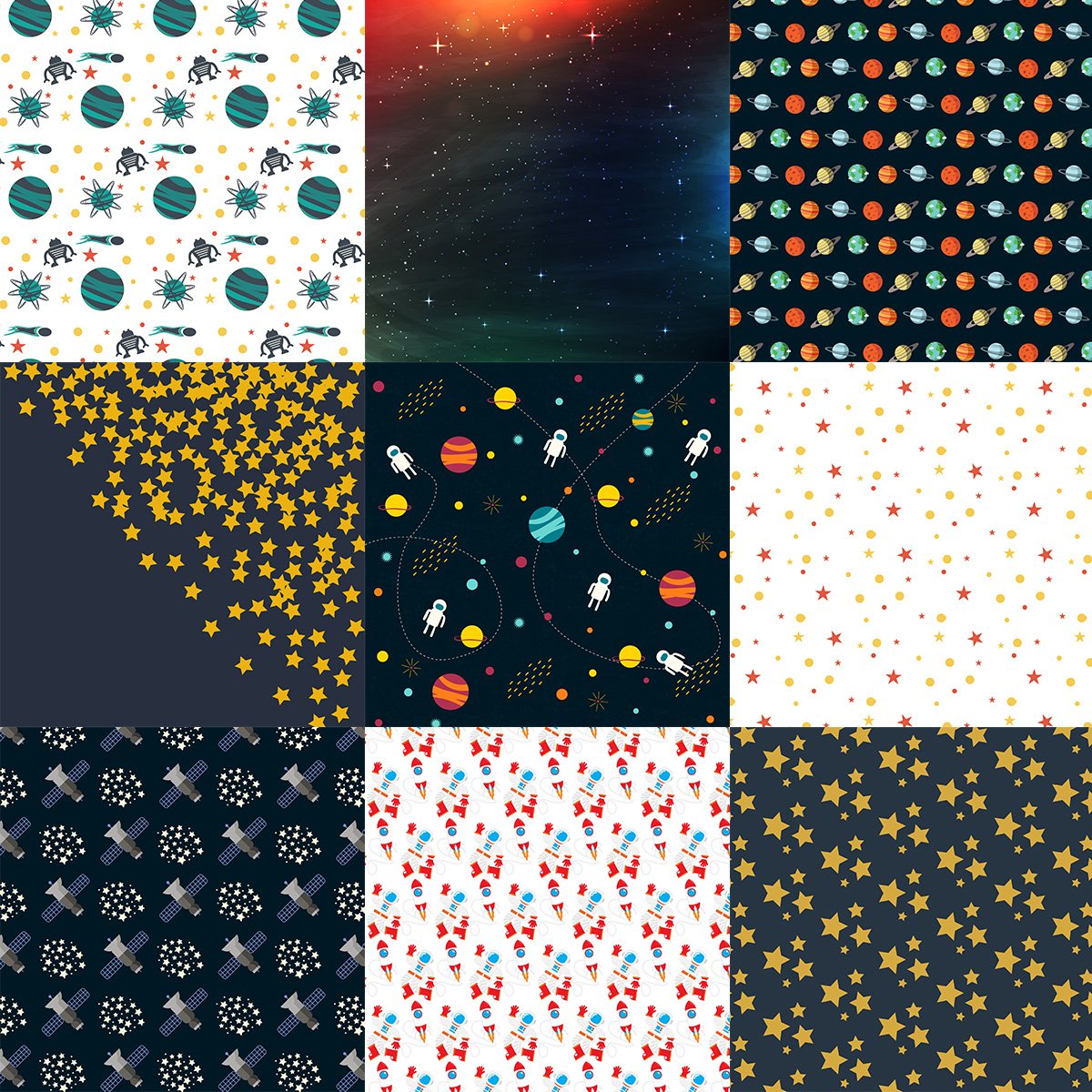 Space paper pack, space digital paper, astronaut party paper, scrapbook ...
