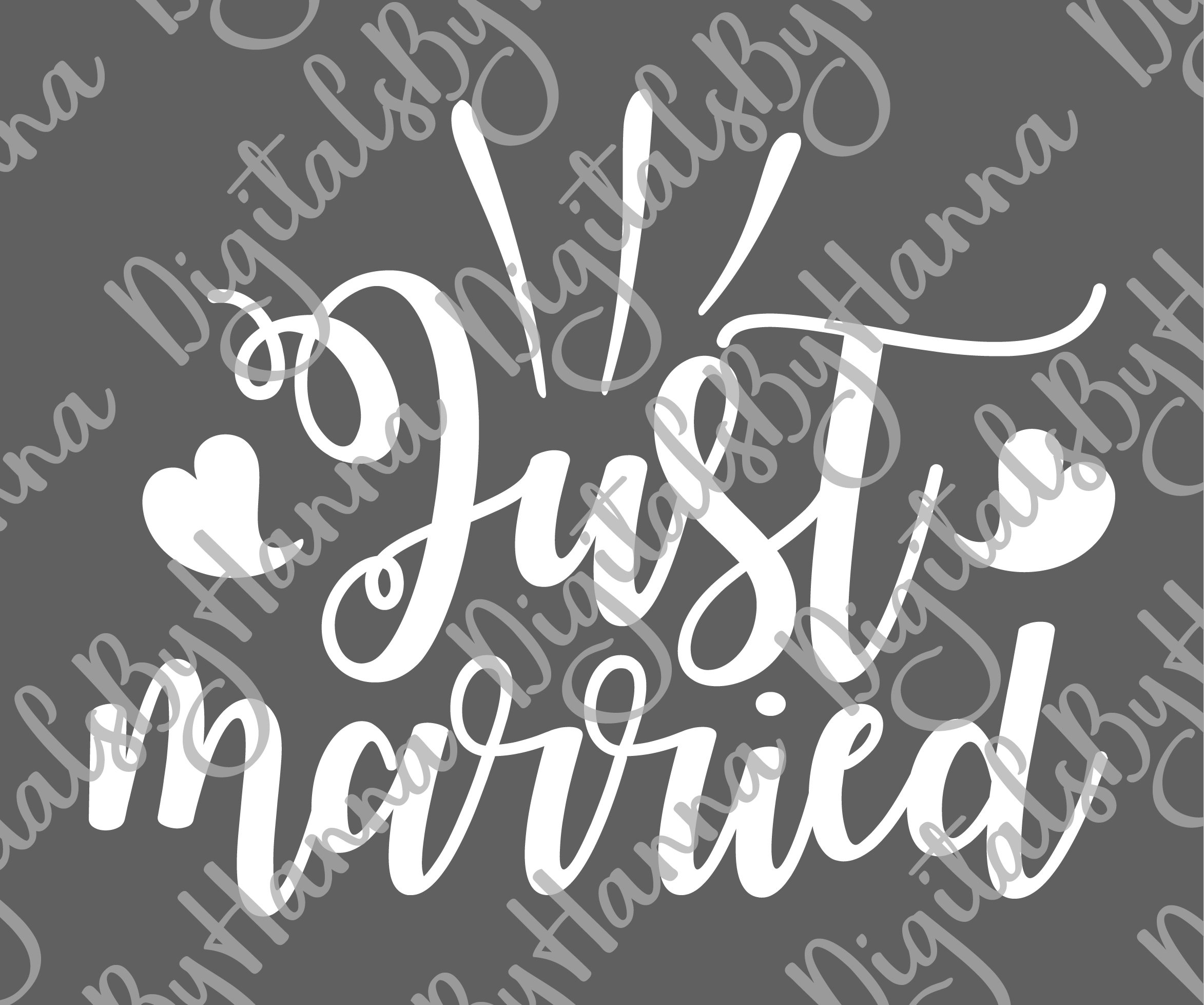 Just Married Wedding Sign Newlyweds Sublimation Print File (562529 ...