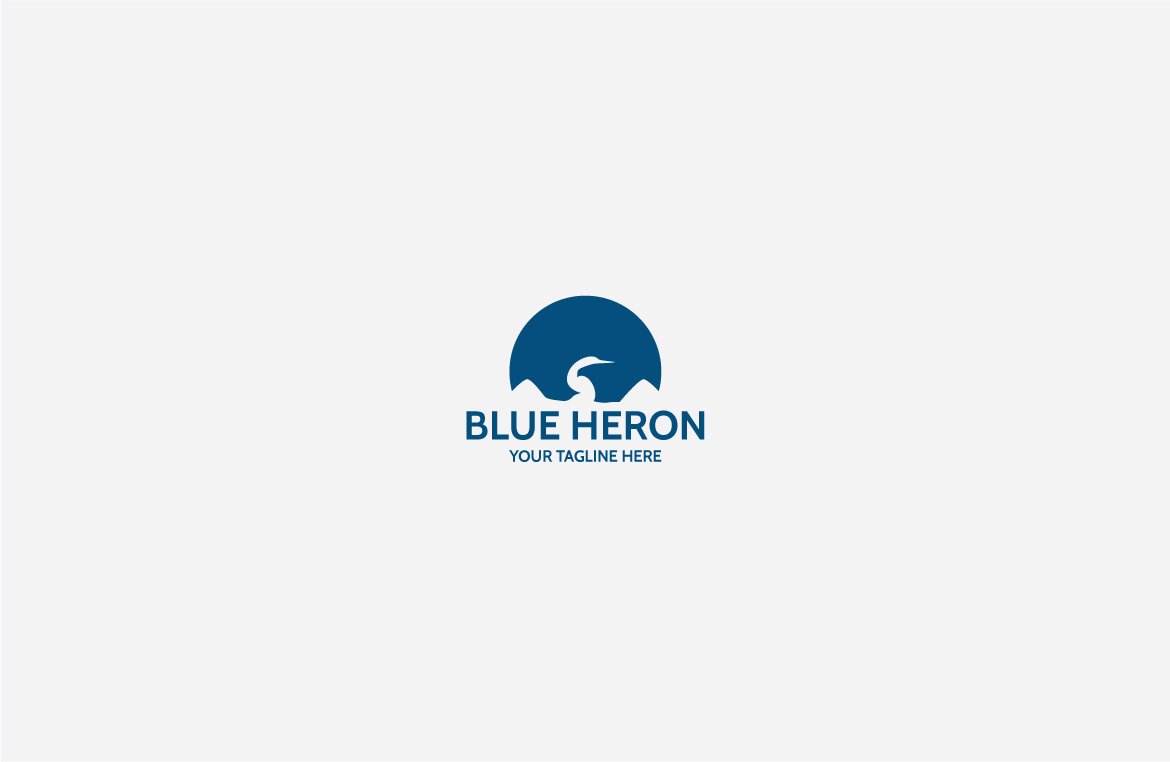 BLUE HERON LOGO (424991) | Logos | Design Bundles