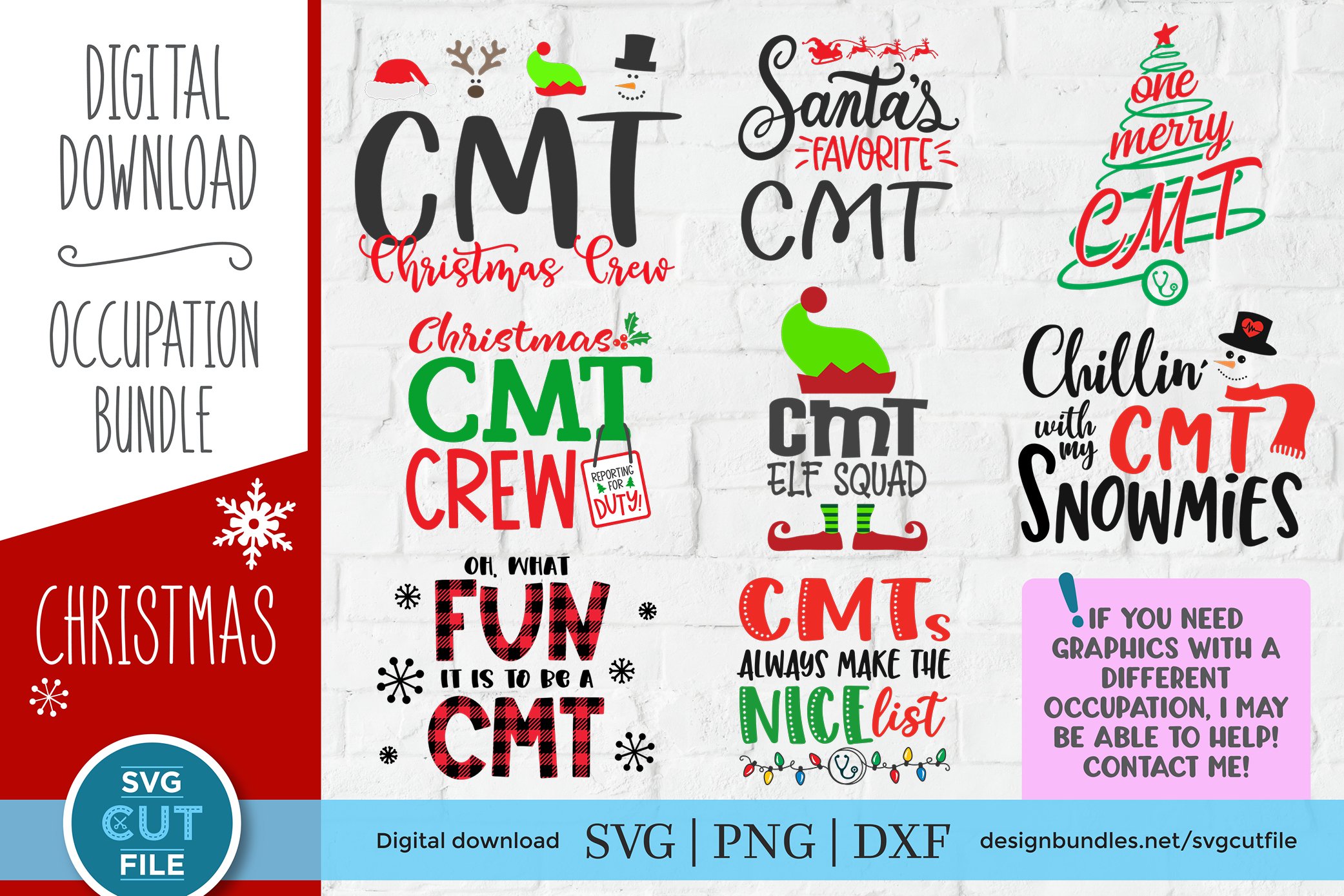 Christmas CMT svg bundle, Certified Medical Technologist (1043425 ...