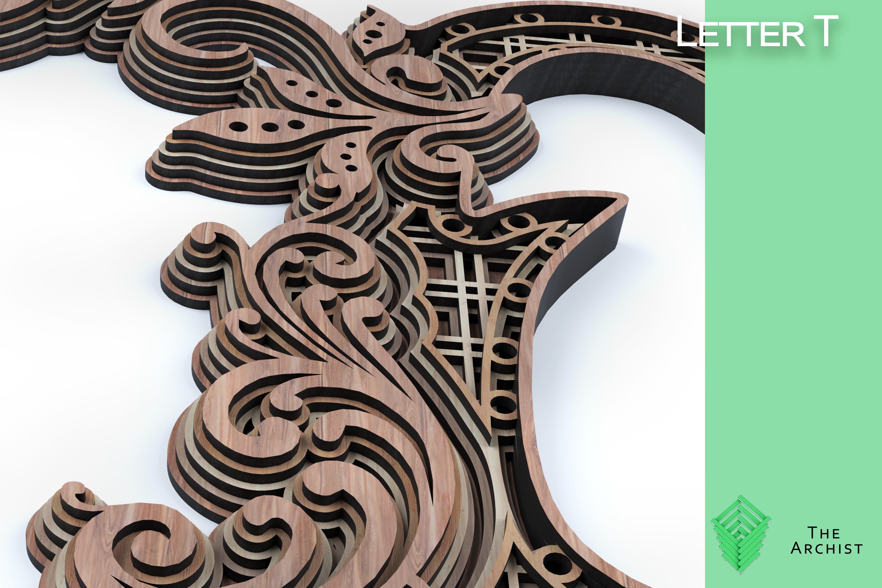 Multilayered svg, alphabets 'Letter T' artist floral letter (576570 ...