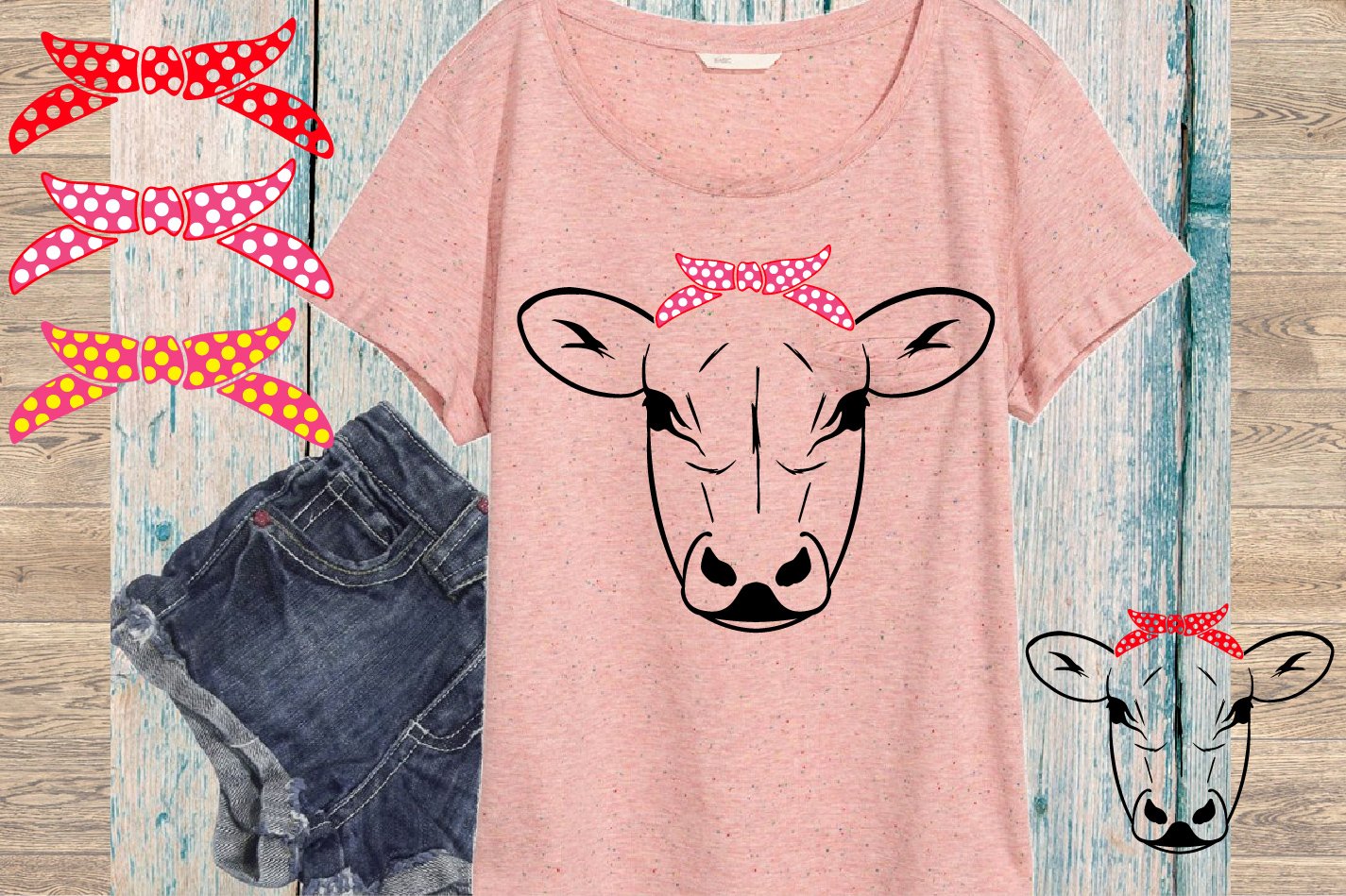 Cow Head whit Bandana SVG, cowboy western Farm Milk 773S (83269) | SVGs ...