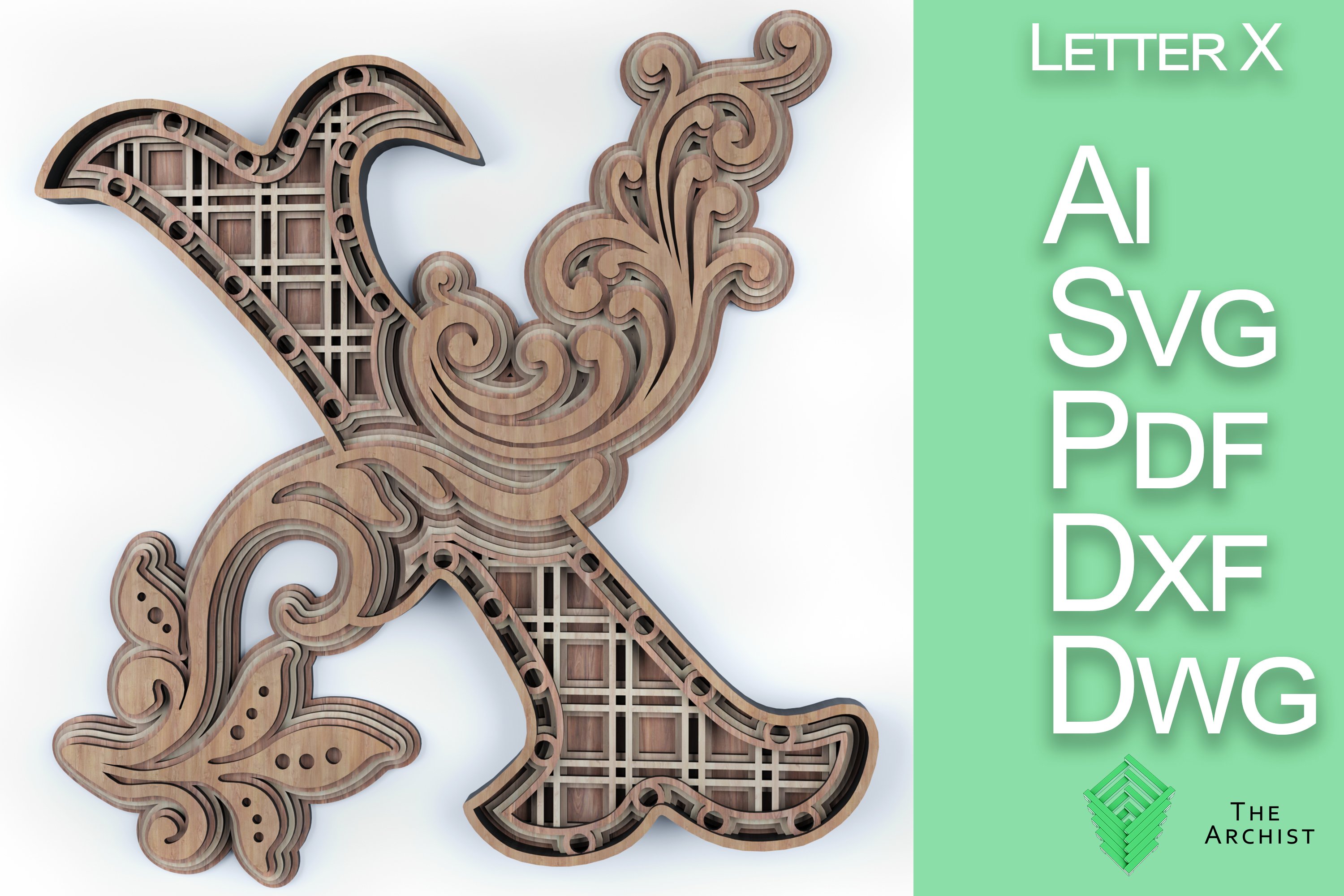 Multilayered svg, alphabets 'Letter X' artist floral letter (576629 ...