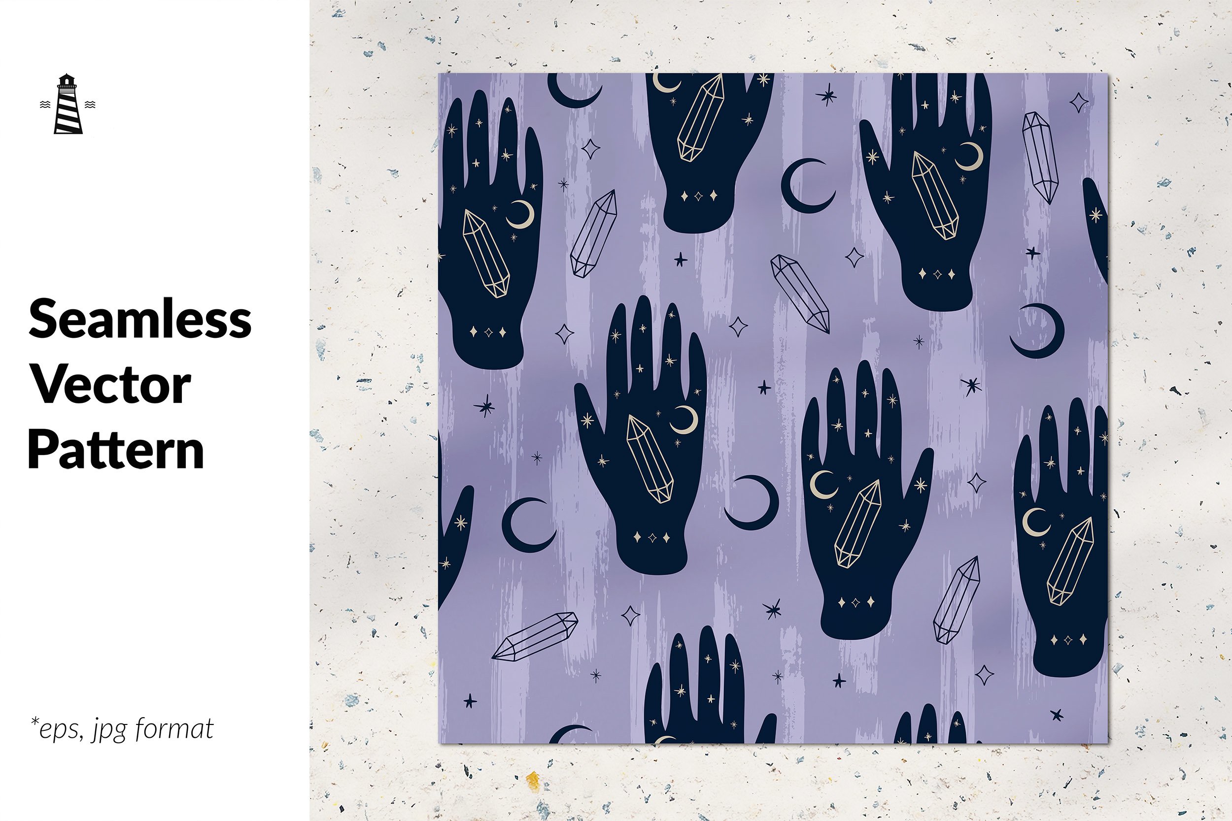 Spiritual pattern with hands