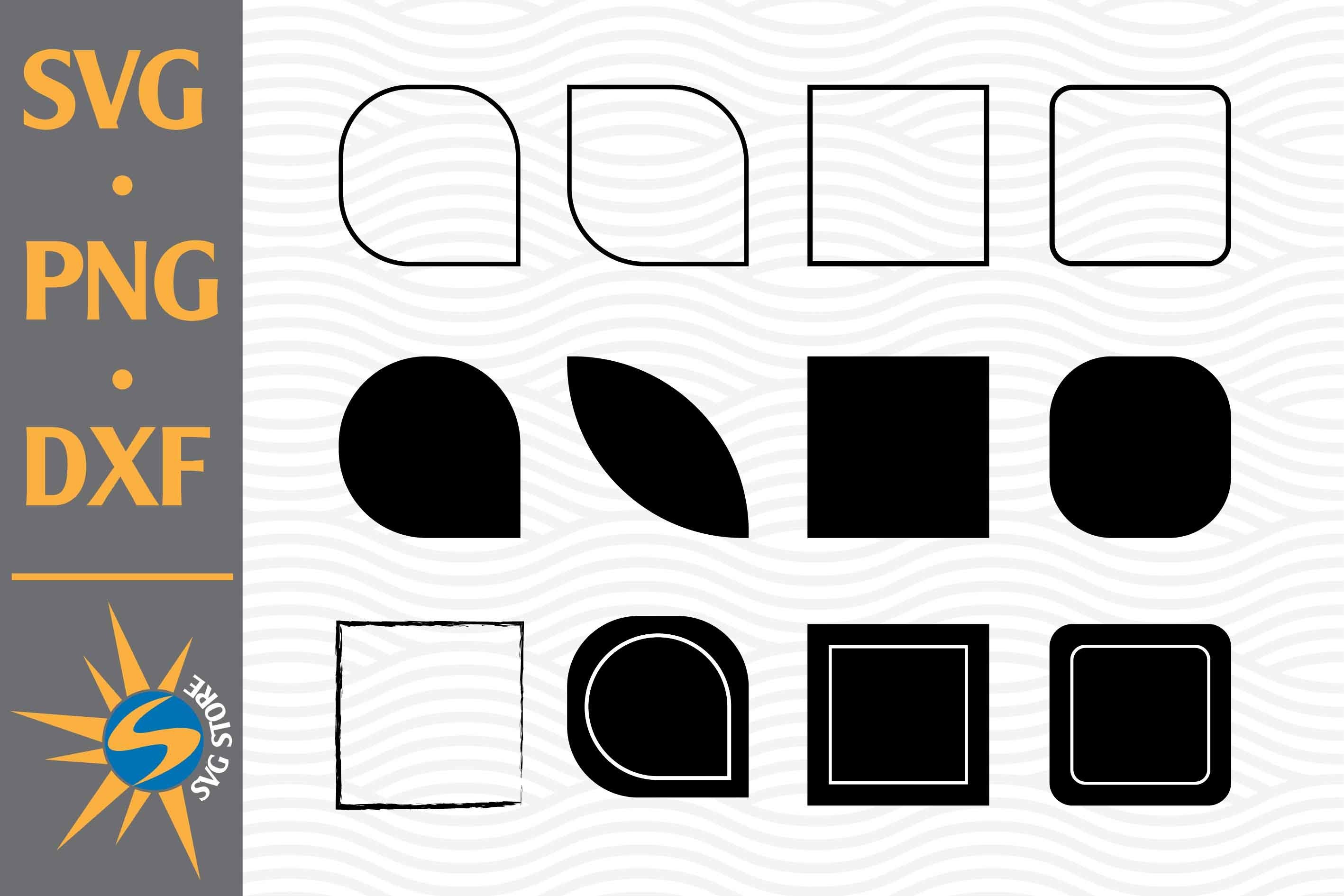Square Silhouette SVG, PNG, DXF Digital Files Include (909263) | Cut ...