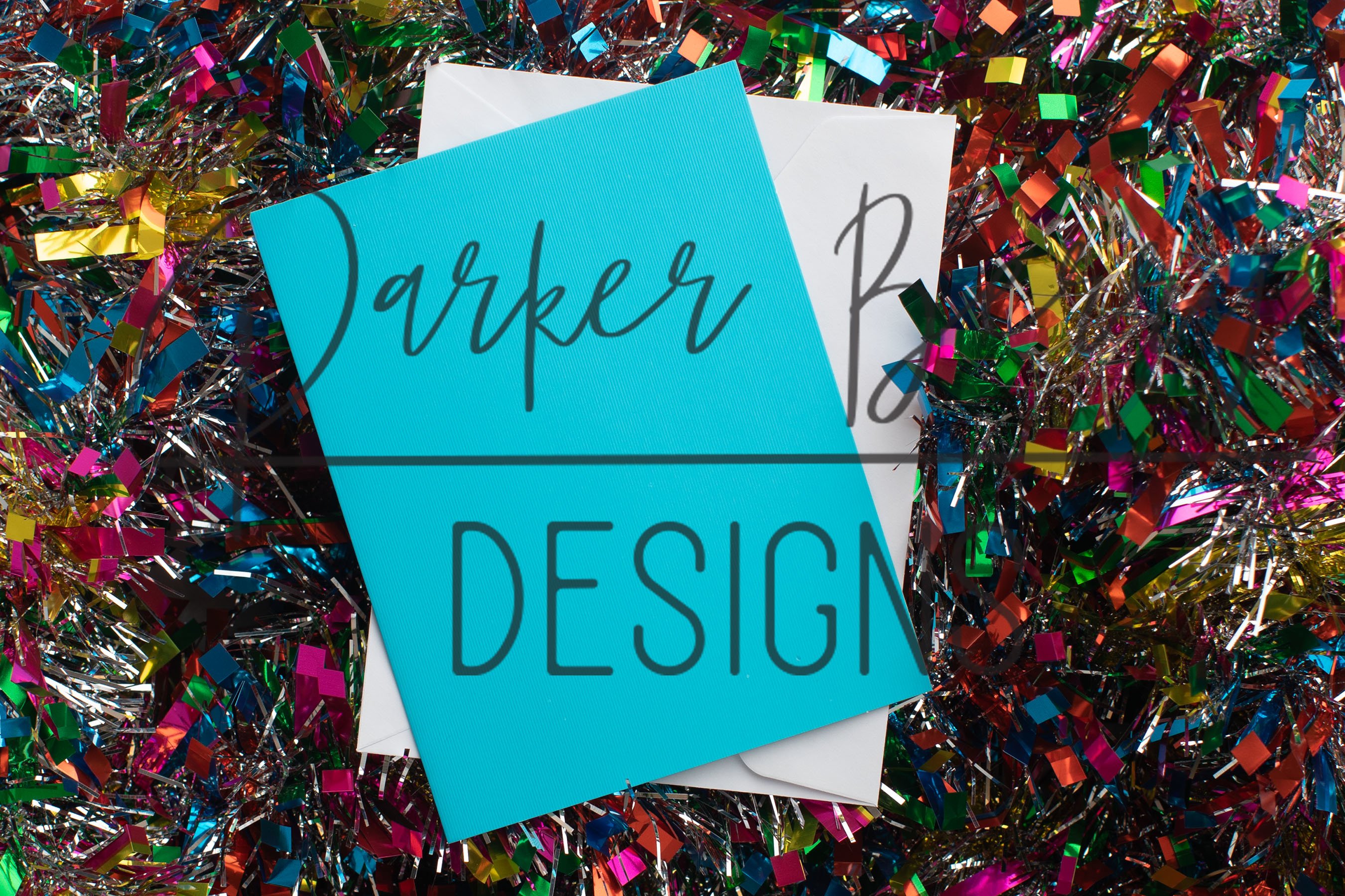 Blank Blue Card Photo Mockup Photo with bright co (1097431) | Craft ...