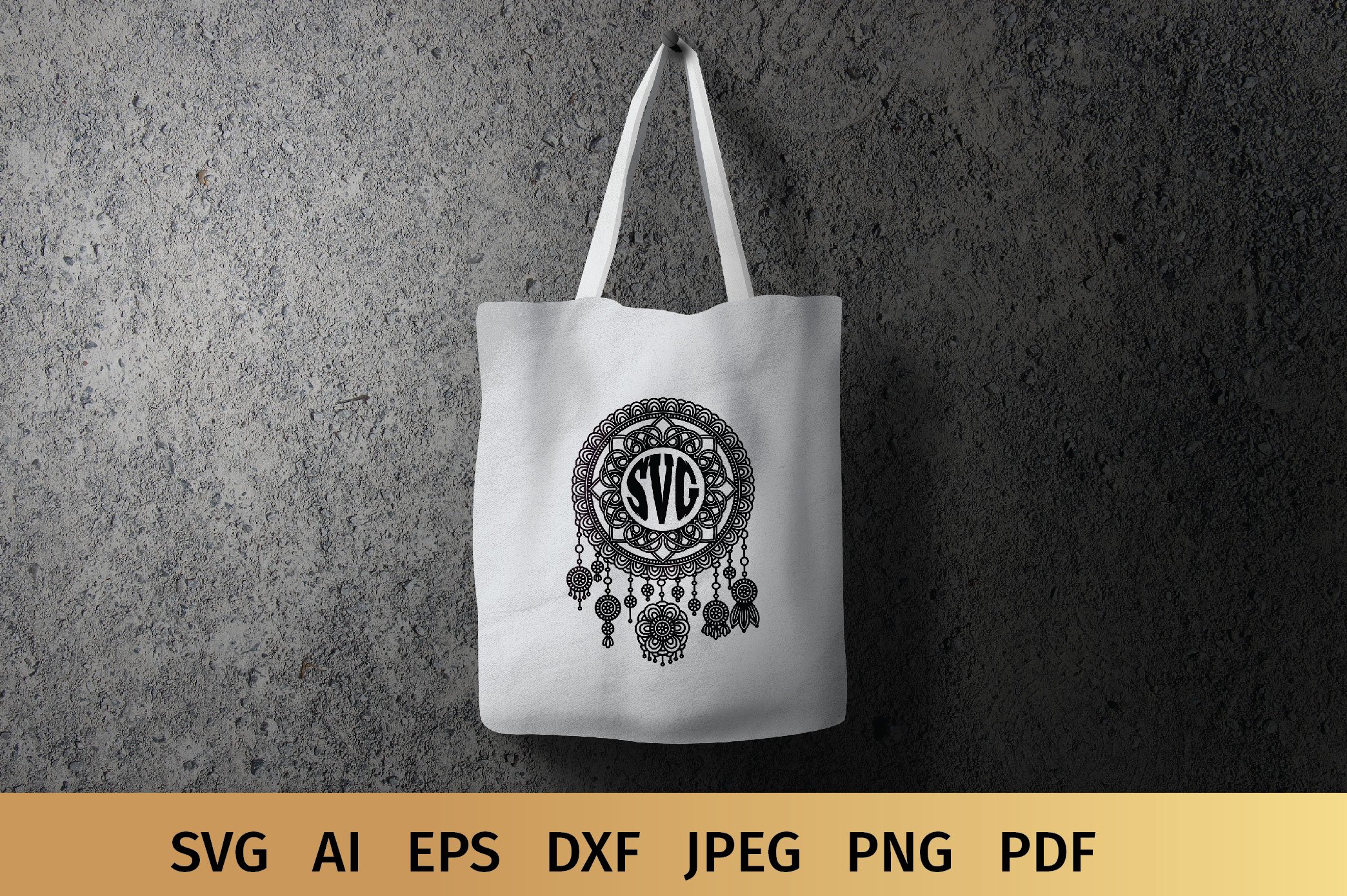 Dream Catcher SVG | Monogram SVG (437391) | Monograms | Design Bundles