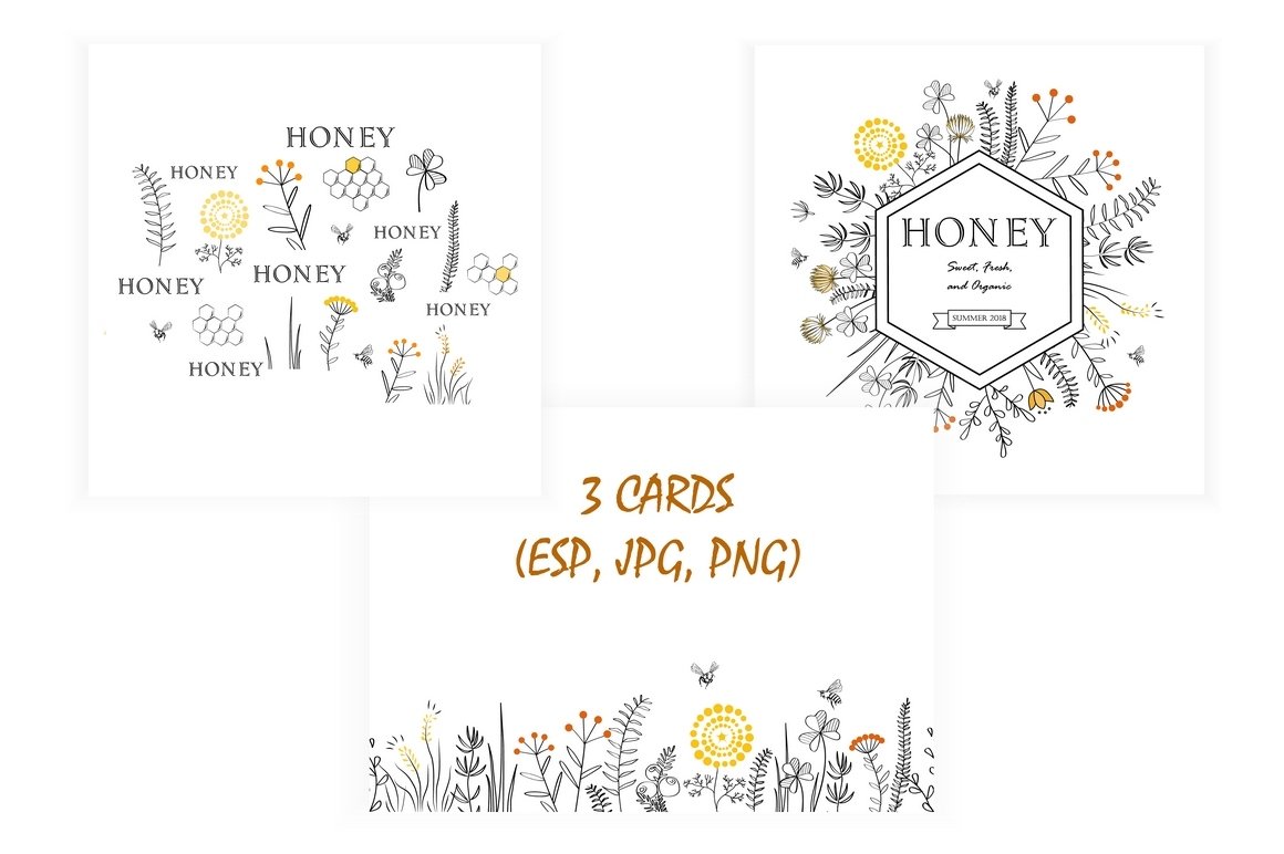 Honey Collection (117551) | Patterns | Design Bundles