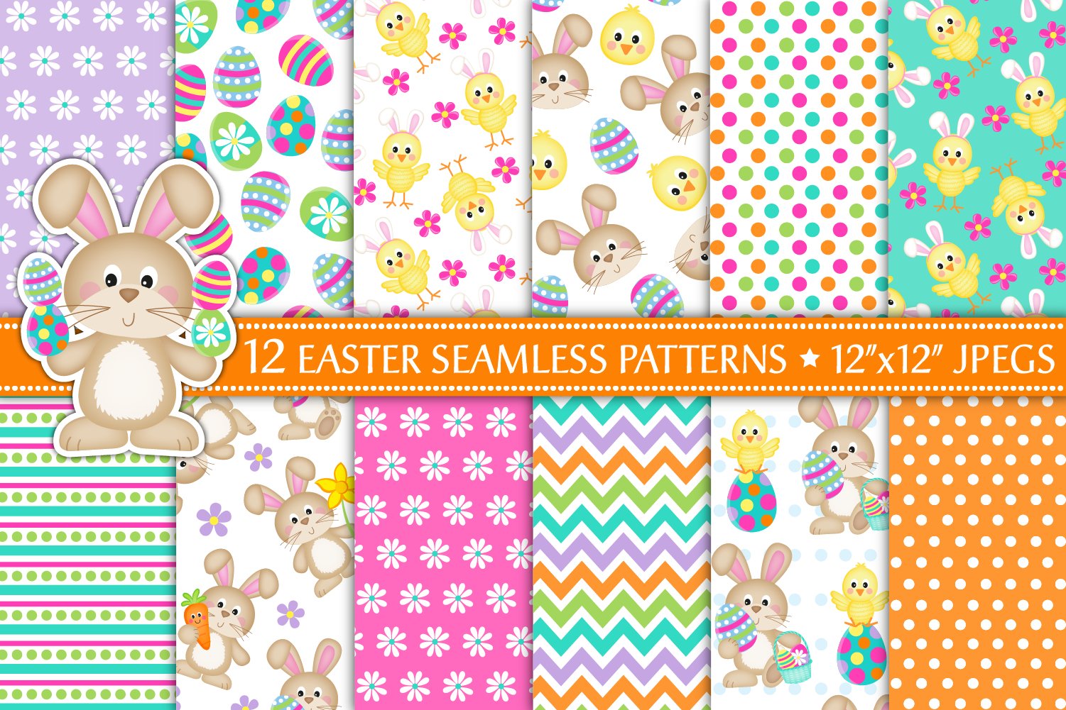Easter digital papers, Easter patterns, Easter, easter (85159 ...