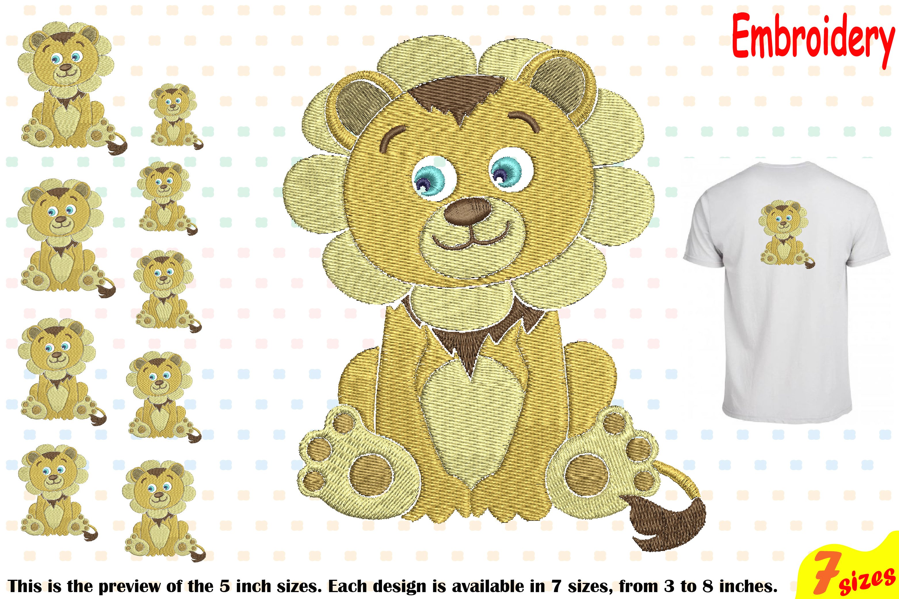 Lion King Embroidery Design Machine Instant Download Commercial Use ...