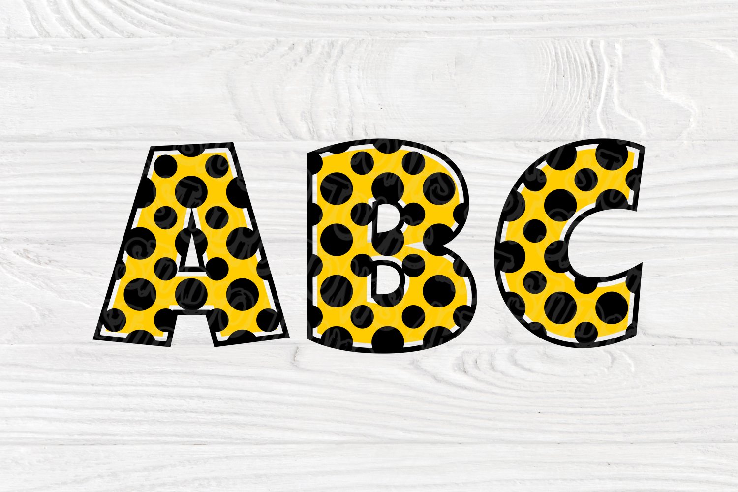 Polka Dot Alphabet SVG, Monogram Letters Svg, Font Svg (559721) | Cut ...