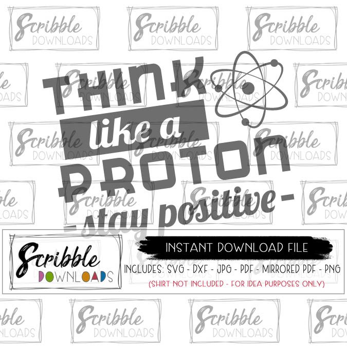 Science - Think Like a Proton SVG (98734) | SVGs | Design Bundles