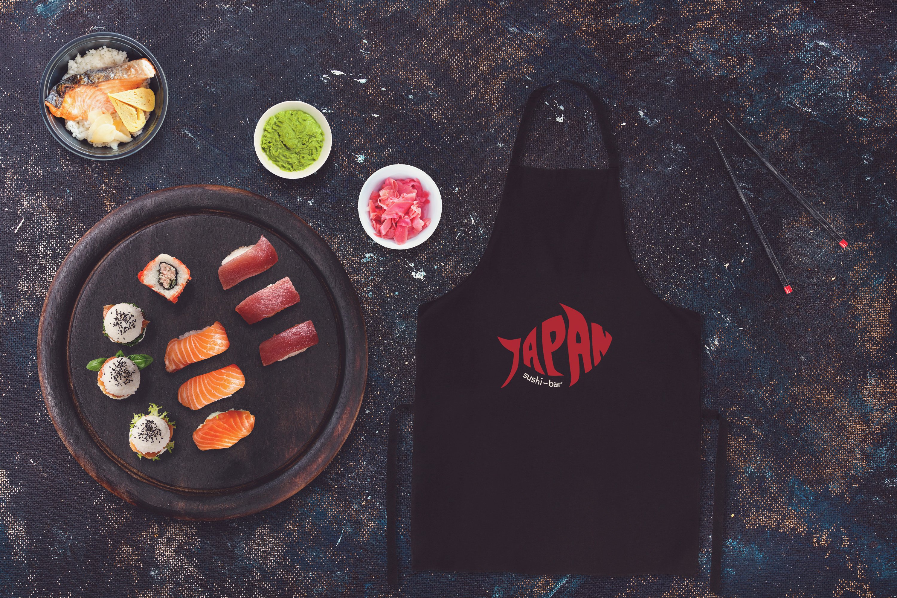 Sushi Bar Apron Mock-up #5 (70970) | Mockups | Design Bundles