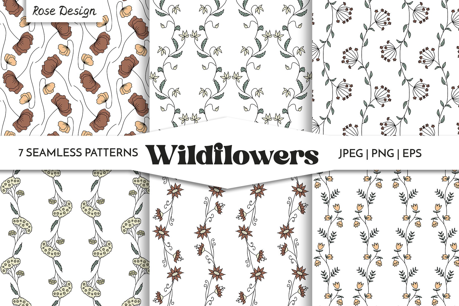 Simple Vintage Floral Pattern