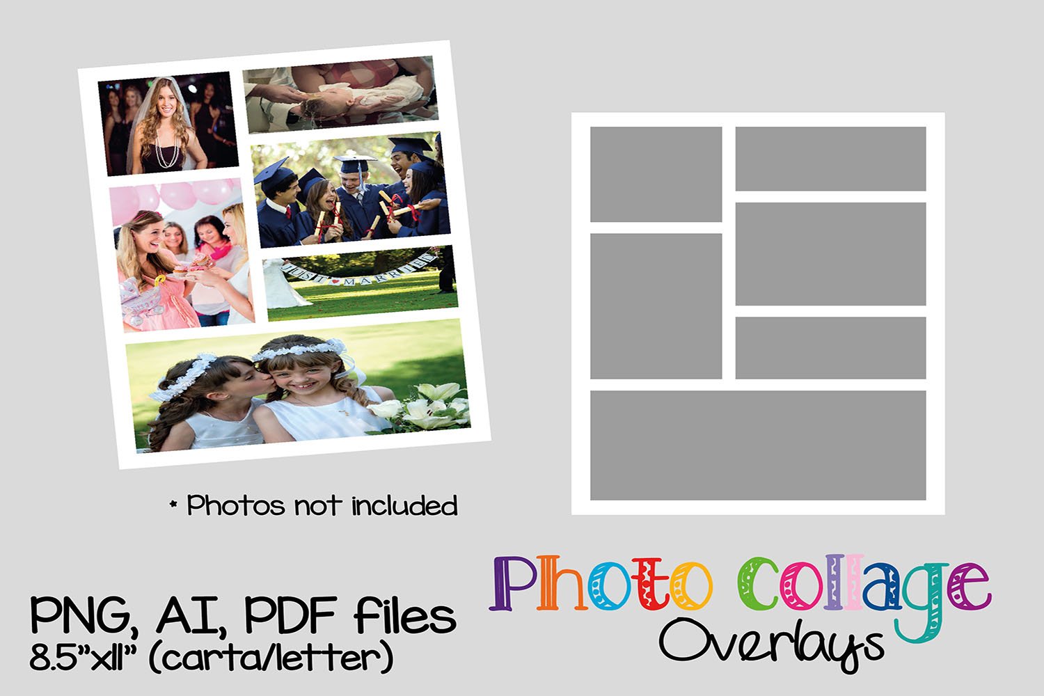15 Photo collage templates bundle (477857) | Presentation Templates ...