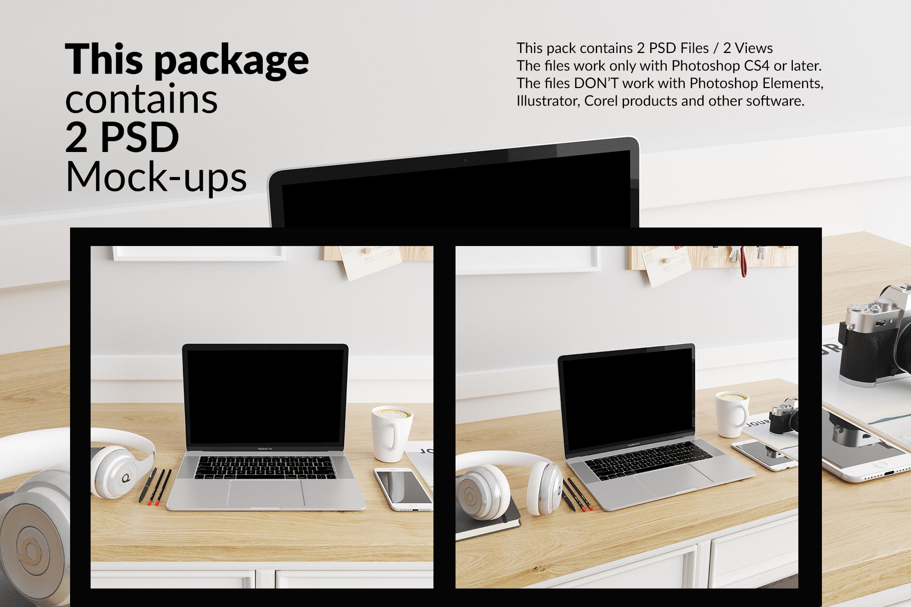 Home Office Laptop Mockup Set