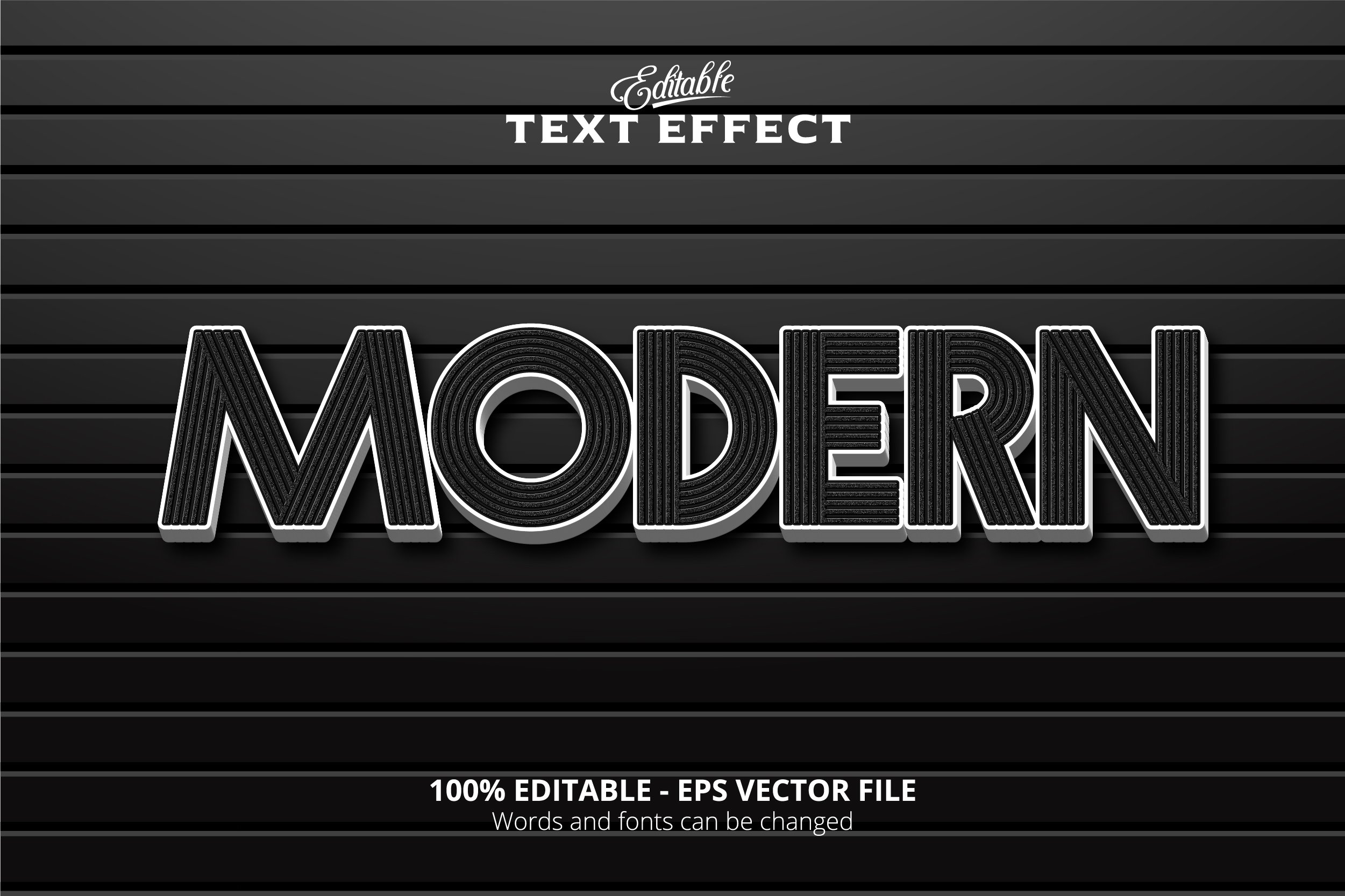 Editable text effect modern text (1315233) | Illustrator Plugins ...