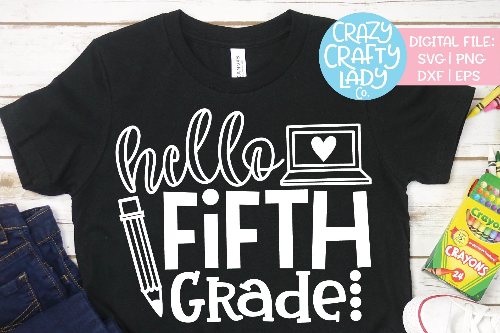 Hello Fifth Grade SVG DXF EPS PNG Cut File (800452) | Cut Files ...