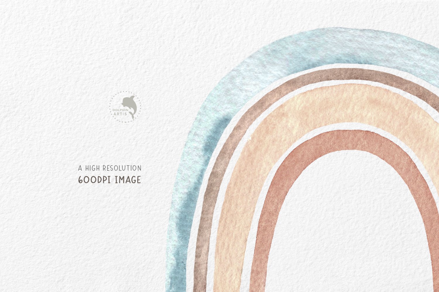 Watercolor turquoise rainbow (556147) | Objects | Design Bundles